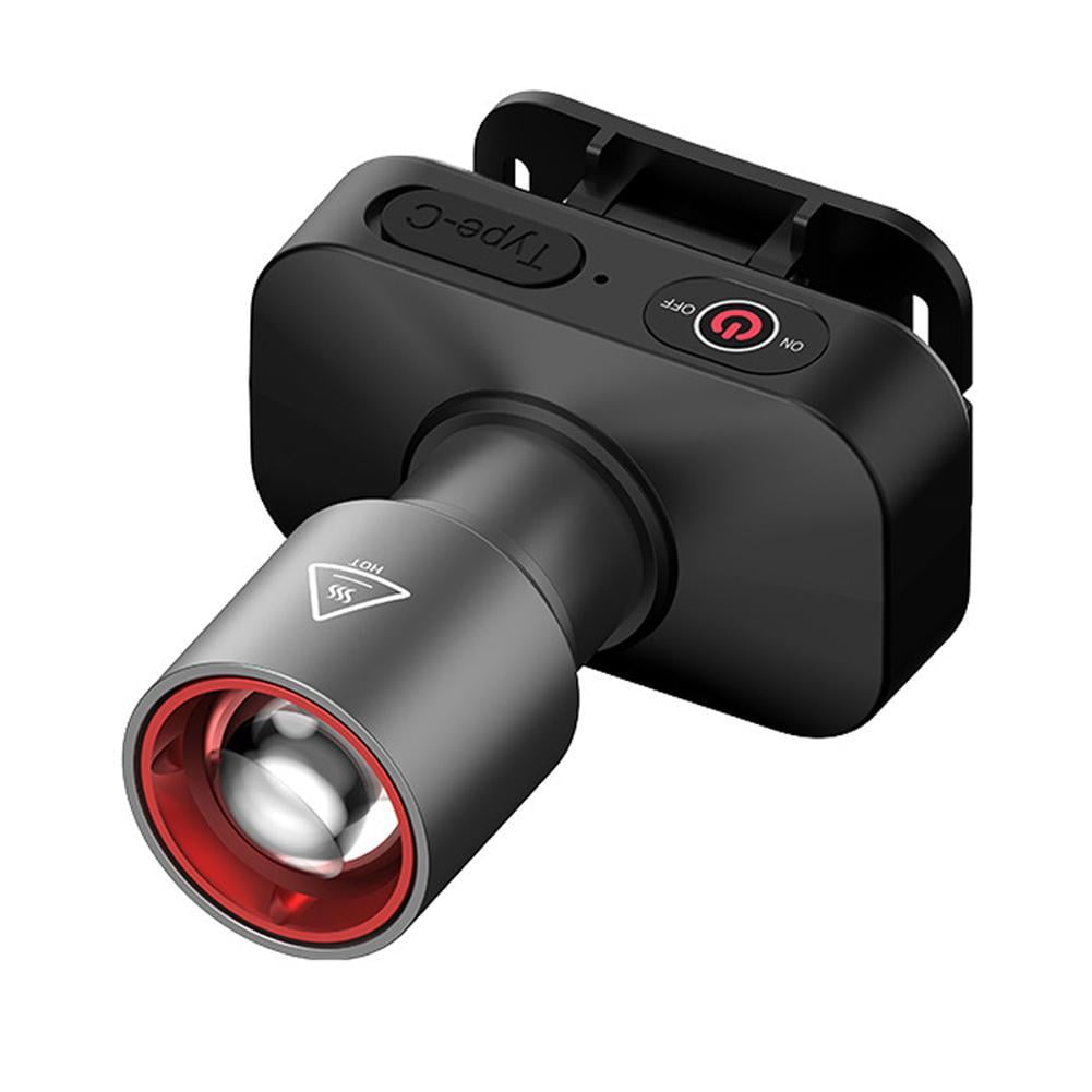Super Bright LED Zoom Head Lamp USB Rechargeable Head Light Head Torch ...