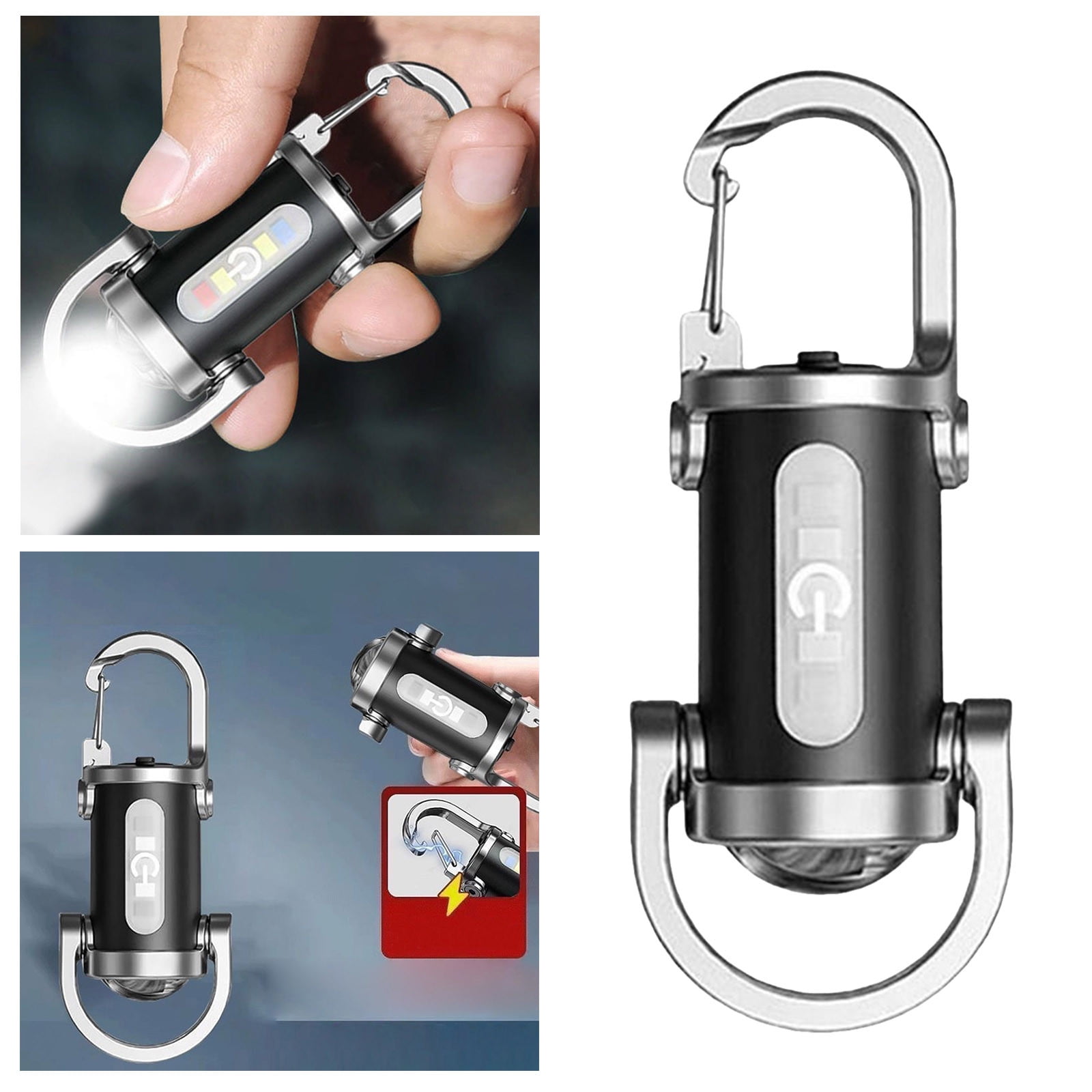 Super Bright Mini Keychain Flashlight Mini LED Flashlight Keychain LED Flashlight Rechargeable ...