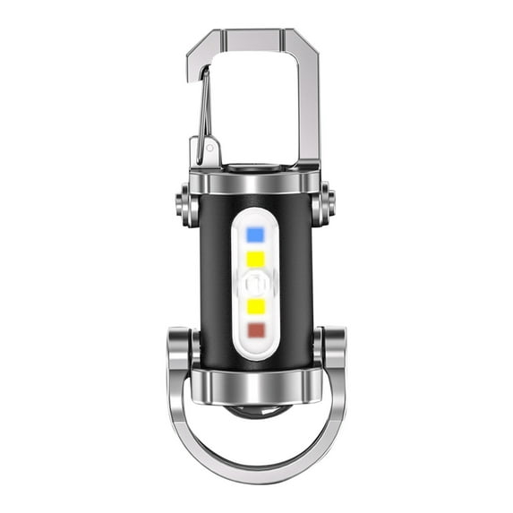 Super Bright Mini Keychain Flashlight Rechargeable Torch Featuring Side ...