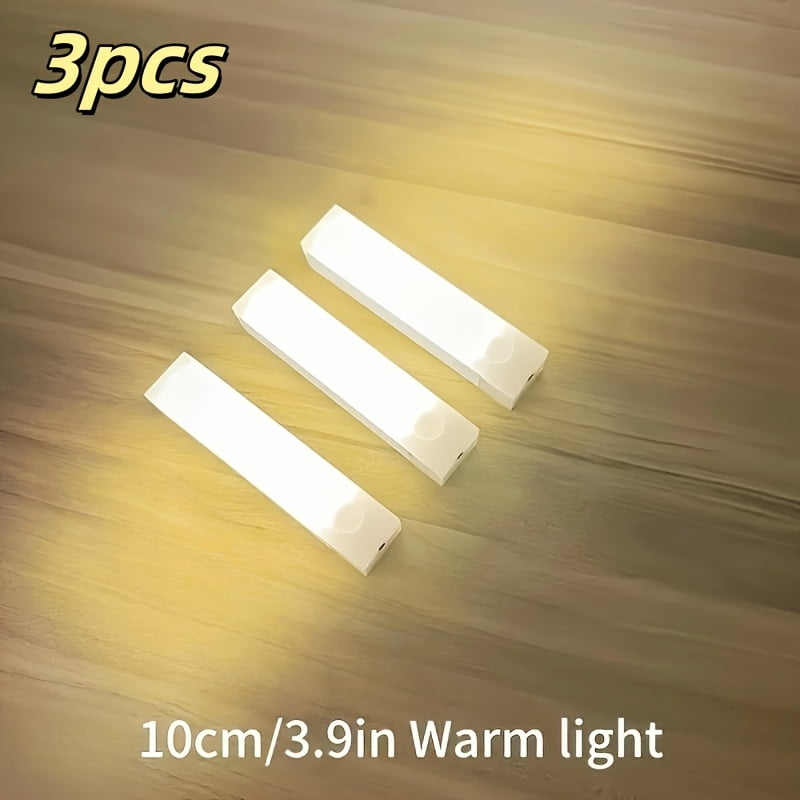 Super Bright Motion Sensing LED Cabinet Light, USB Rechargeable ...