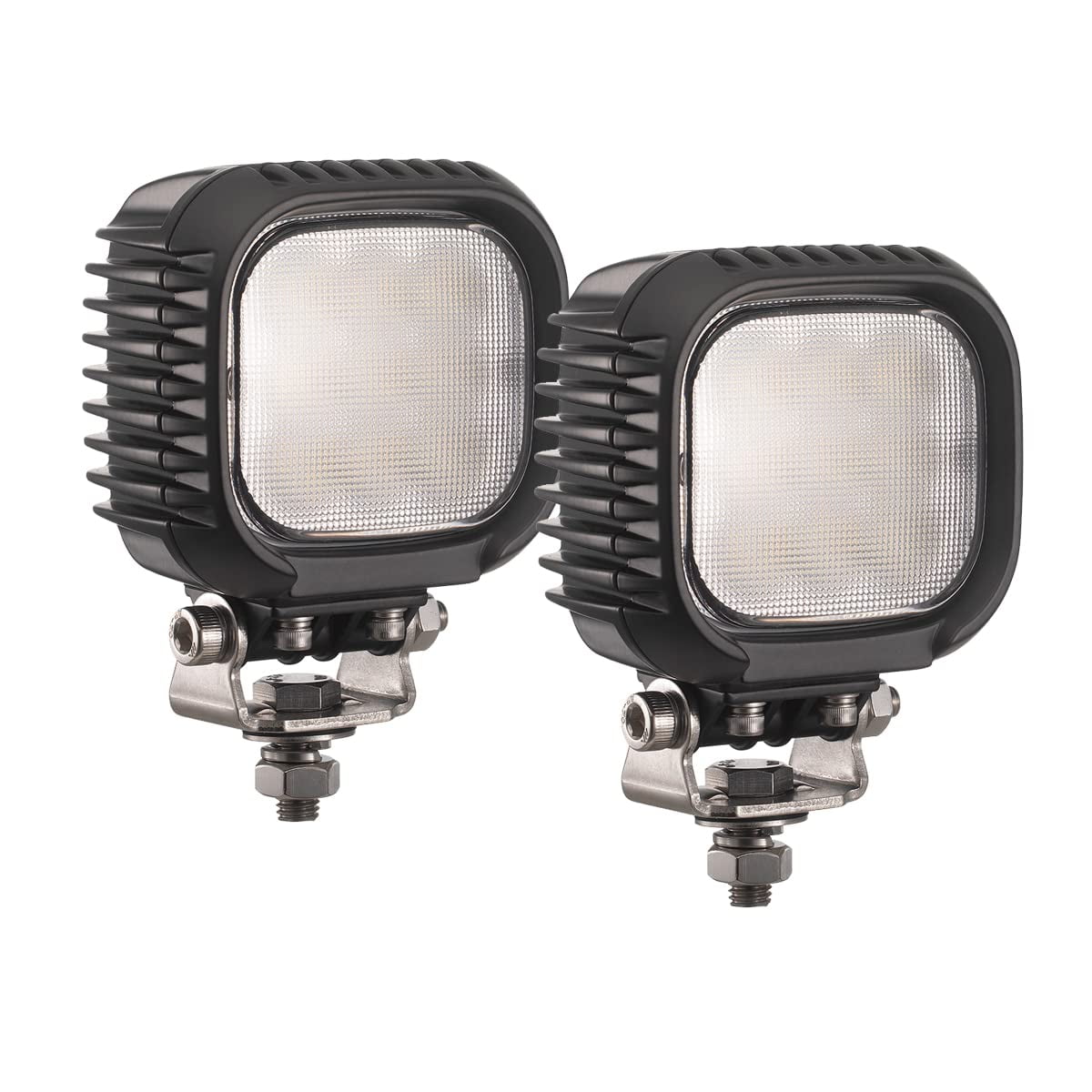 Super Bright Off-Road 4" Square LED Work Light for Truck ATV UTV, 6000K ...