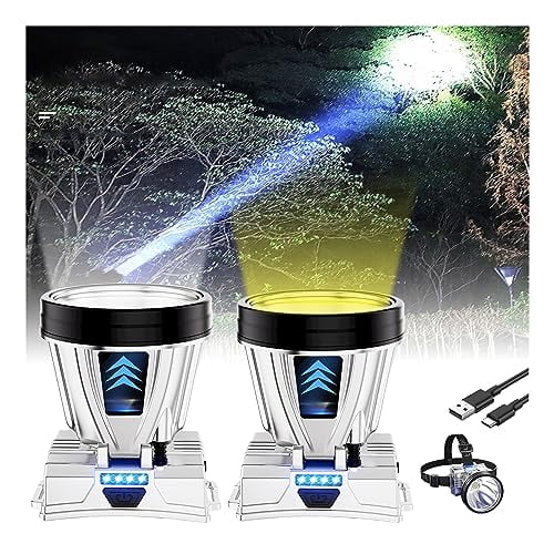 Super Bright Rechargeable High Power Headlamp, 2023 New LED Headlamp ...