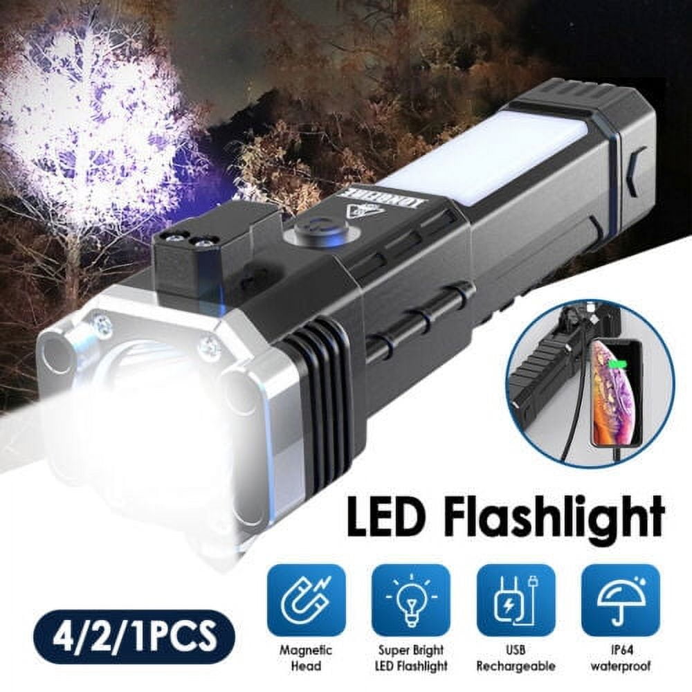 Super Bright Rechargeable LED Handheld Flashlight Portable Spotlight ...