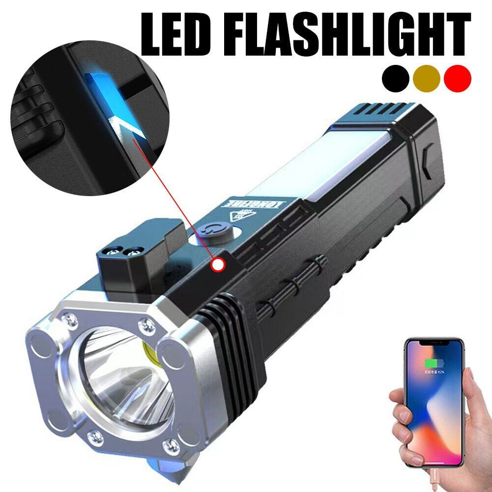 Super Bright Rechargeable LED Handheld Flashlight Waterproof Zoomable ...