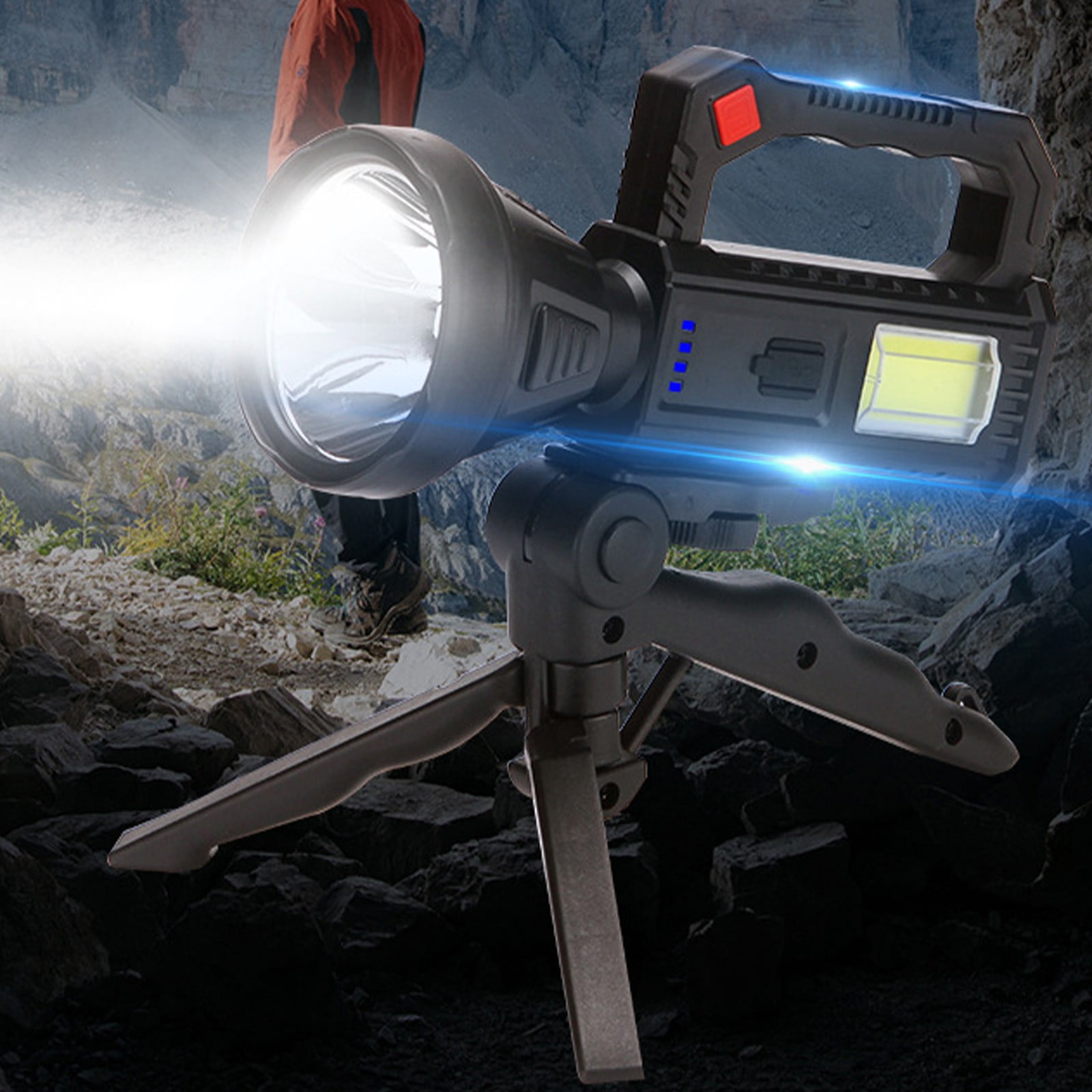 Super Bright Solar Flashlight, Portable Rechargeable, 1000lm Output ...