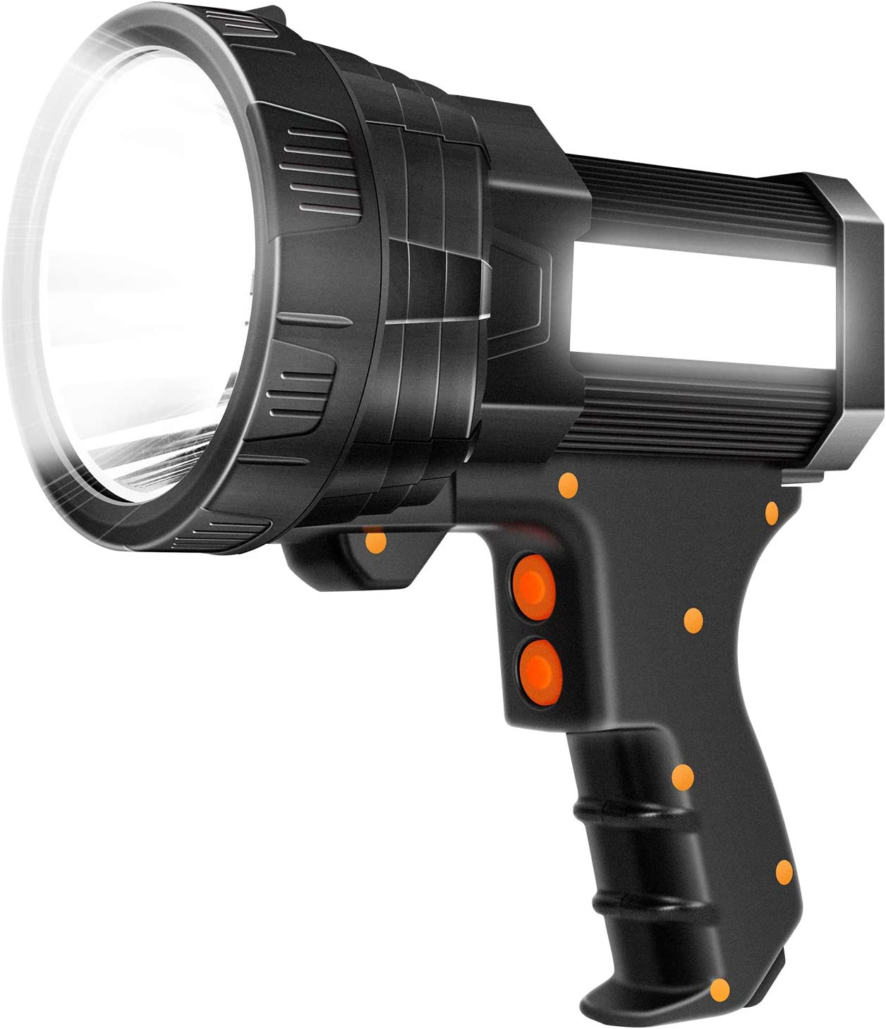 Super Bright Spotlight high Lumen LED Flashlight Handheld Rechargeable ...