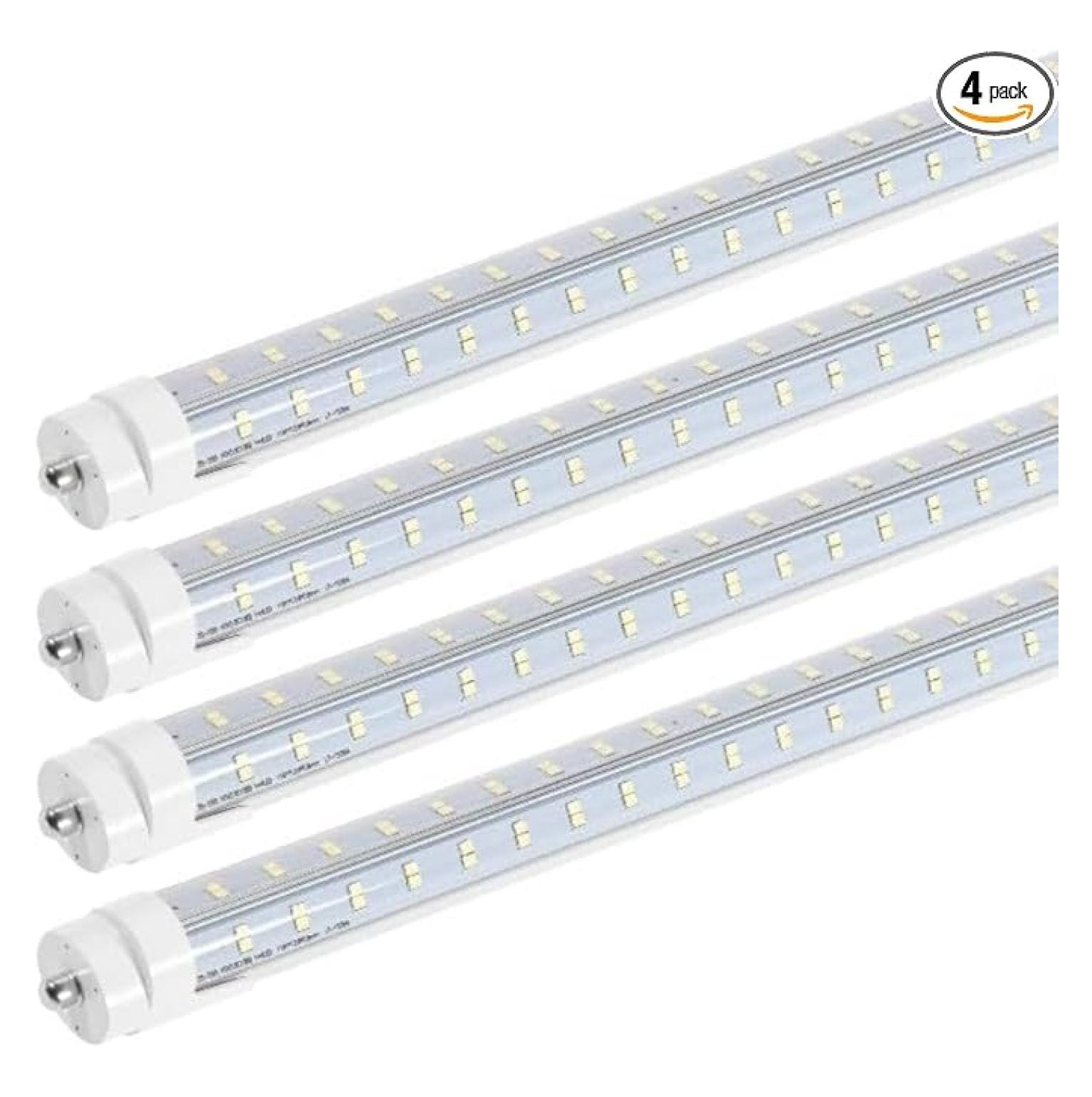 Super Bright V Shaped 8FT 270° Angel, 4 Row LEDs 80W 10800lm 6500K Cold ...