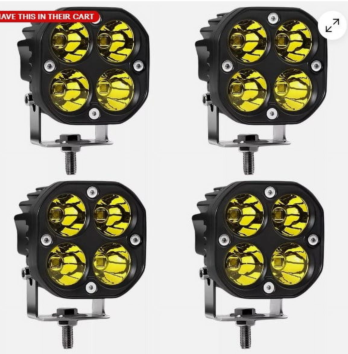 Super Bright Work Lights Bar Spot Fog Lamps, Waterproof IP68 3Inch LED ...