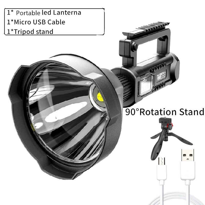 Super Bright XHP70.2 Flashlight 8000mAh Huge Capacity LED Work Light ...