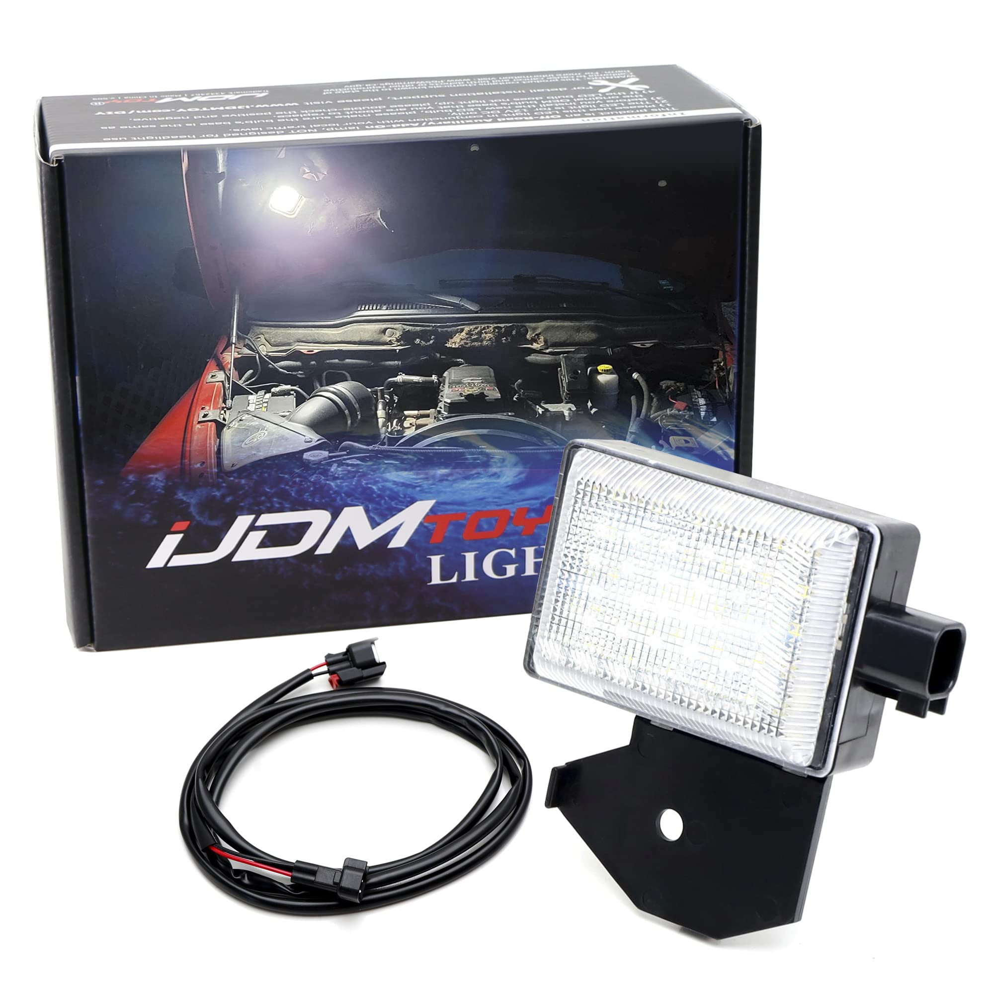 Super Bright Xenon White 30-SMD Full LED Under Hood Light w/ 5ft Plug-N ...