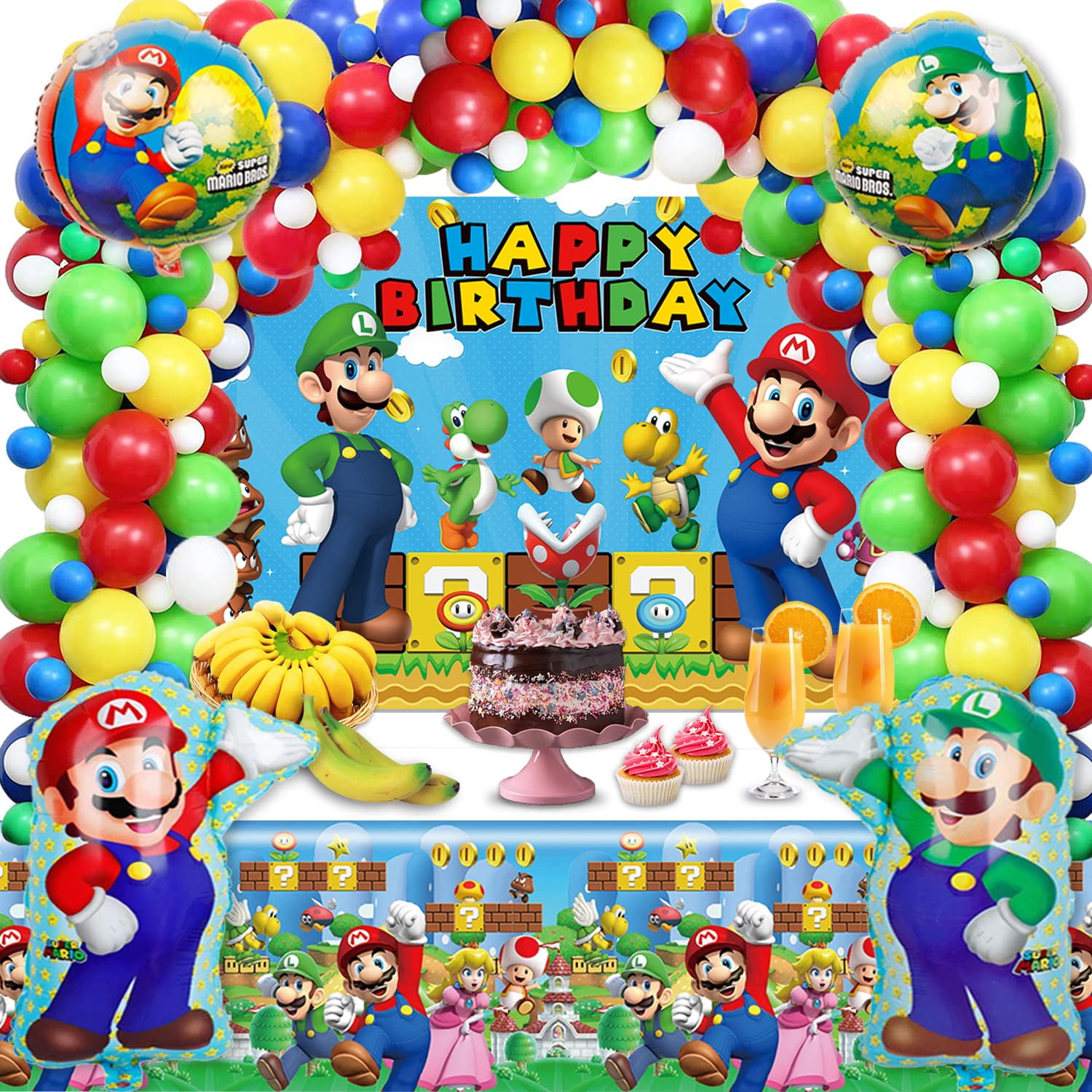 Super Bro Balloon Garland Arch Kit Super Bro Birthday Party Decoration ...