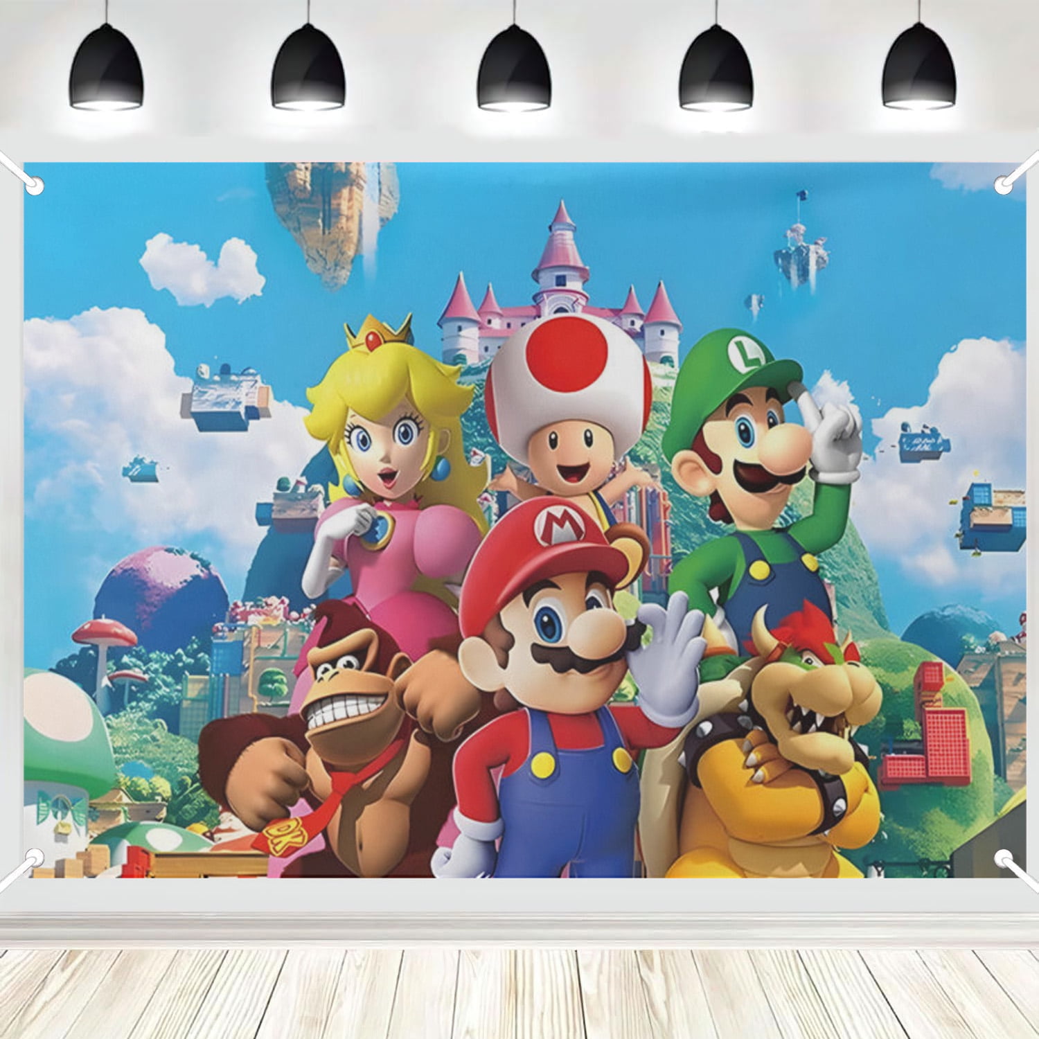Super Brother Backdrop for Birthday Party Decorations, Mario Background ...