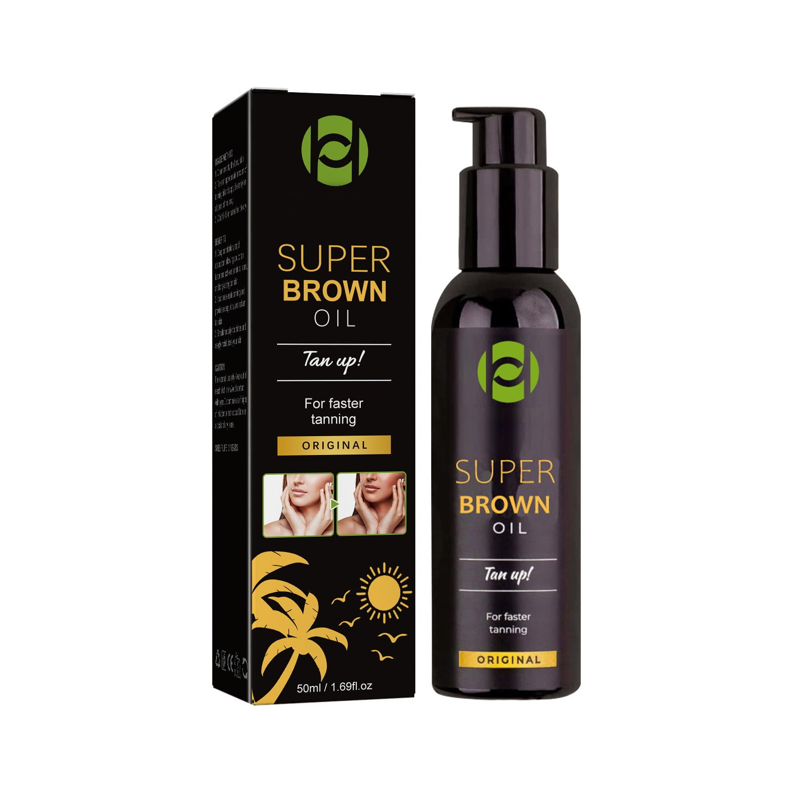 Super Brown Oil Tanning Oil Summer Seaside Tanning Dark Brown Tan Body ...