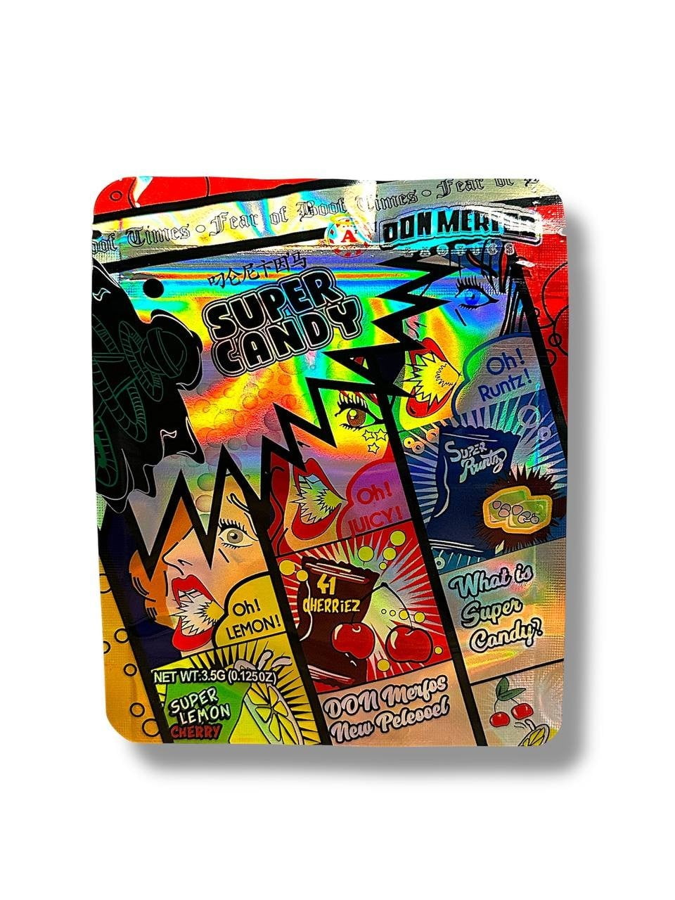 Super Candy–Style 3.5g Mylar Bags (50-Pack) – Resealable Smell ...