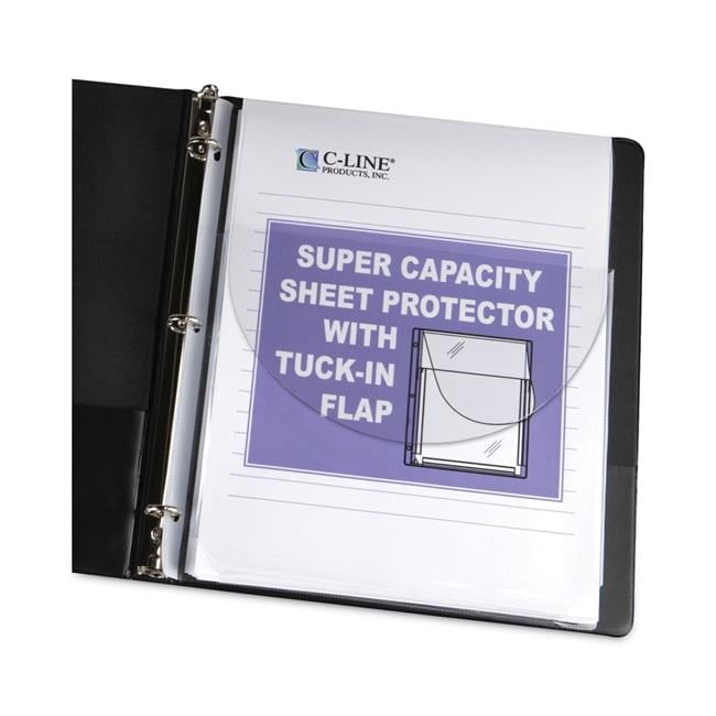 Super Capacity Sheet Protectors with Tuck-in Flap, 200 in. - Letter ...