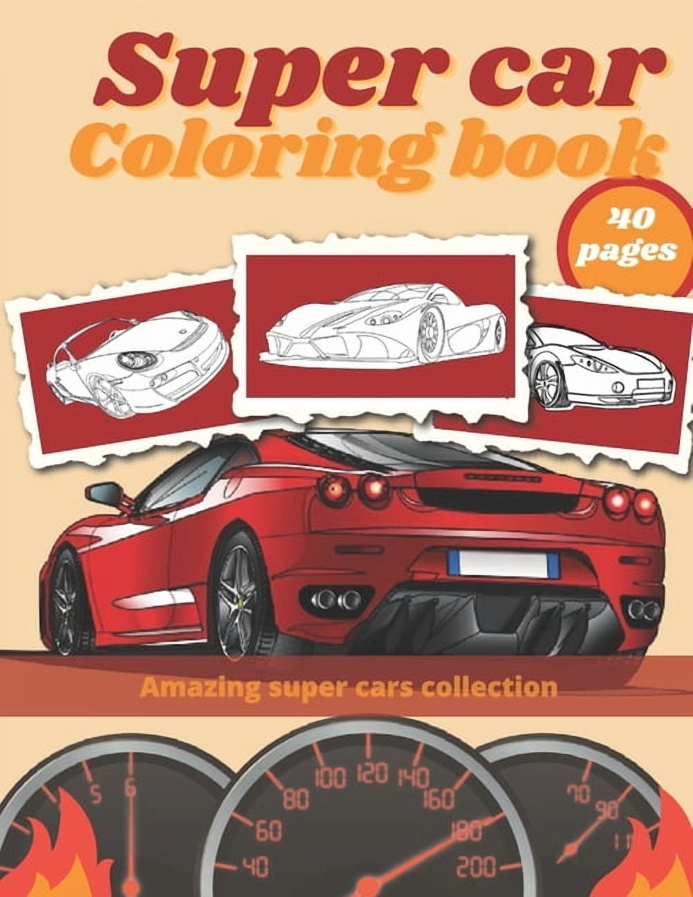 Super Car Coloring Book: Luxury Cars Sport Designs for Kids and Adults ...
