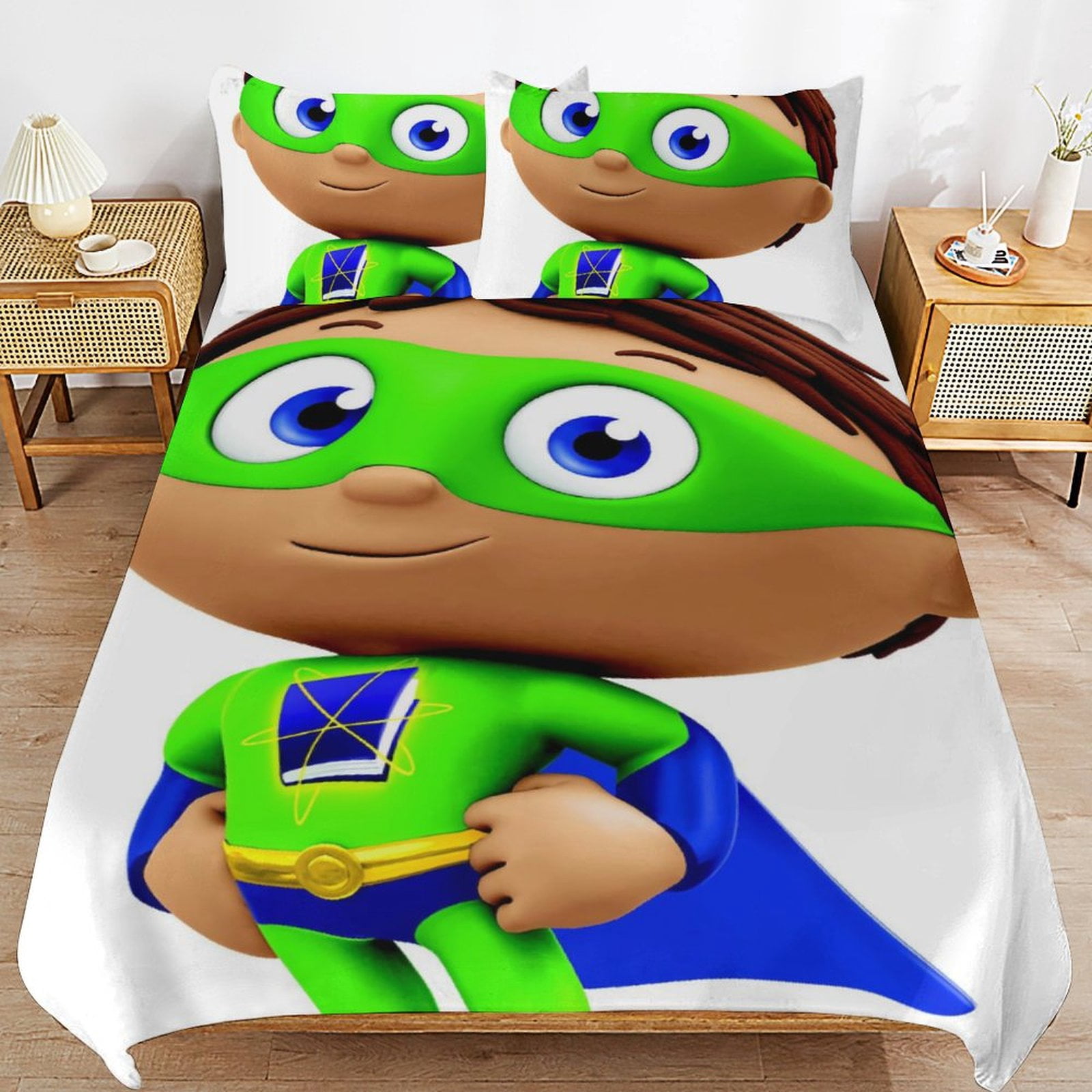 Super Why Cartoon Bedding Sets Ultra Soft Skin-Friendly Duvet Cover 3 ...