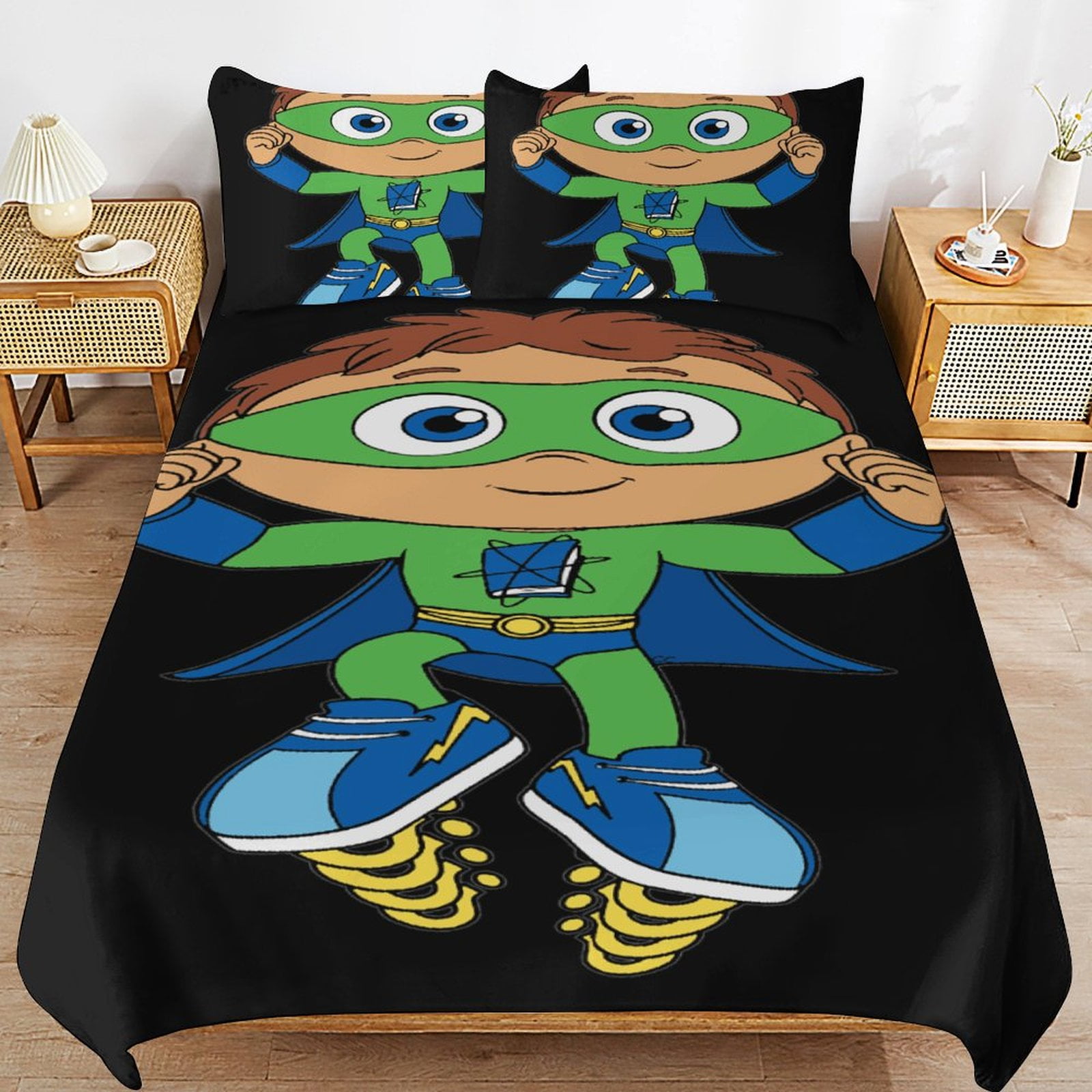 Super Why Cartoon Bedding Sets Ultra Soft Skin-Friendly Duvet Cover 3 ...
