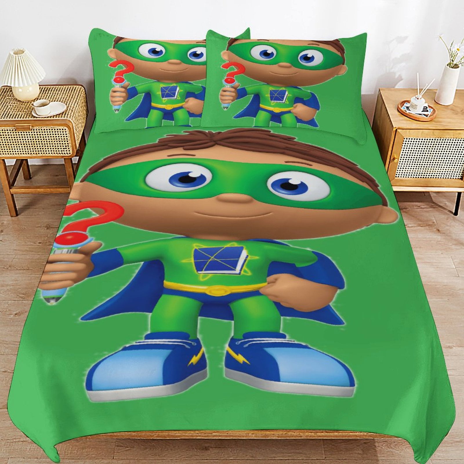 Super Why Cartoon Bedding Sets Ultra Soft Skin-Friendly Duvet Cover 3 ...