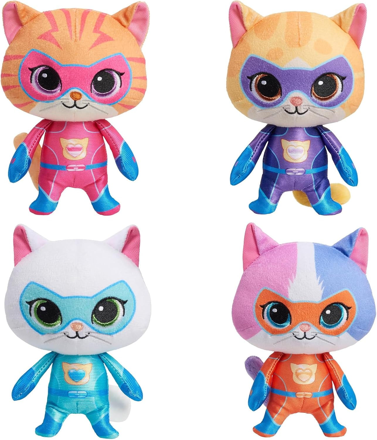 Super Cat Plush Toy – Set of 4 Soft Stuffed Animals – Sparks, Buddy ...
