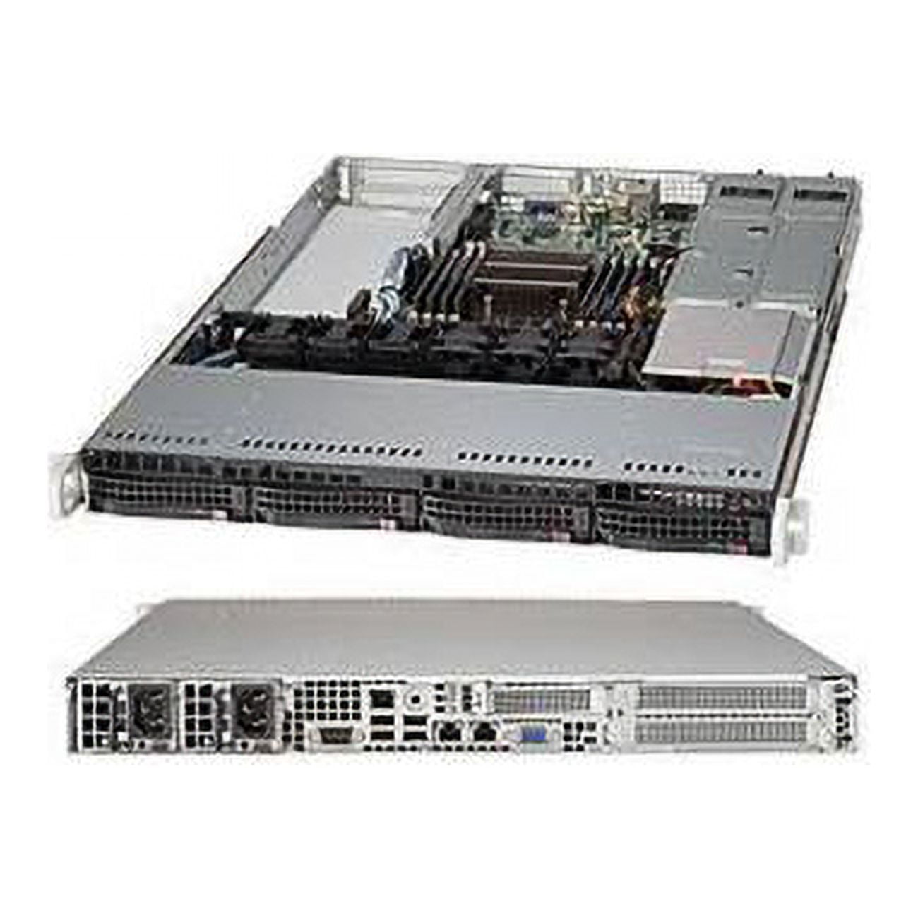 Super Chassis 700 to 750 watt 1U Rackmount Server Chassis - Black ...