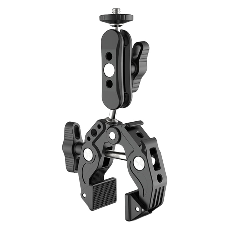 Super Clamp Double Ballhead Smartphones/Action Camera Mount Clip 0-65mm ...