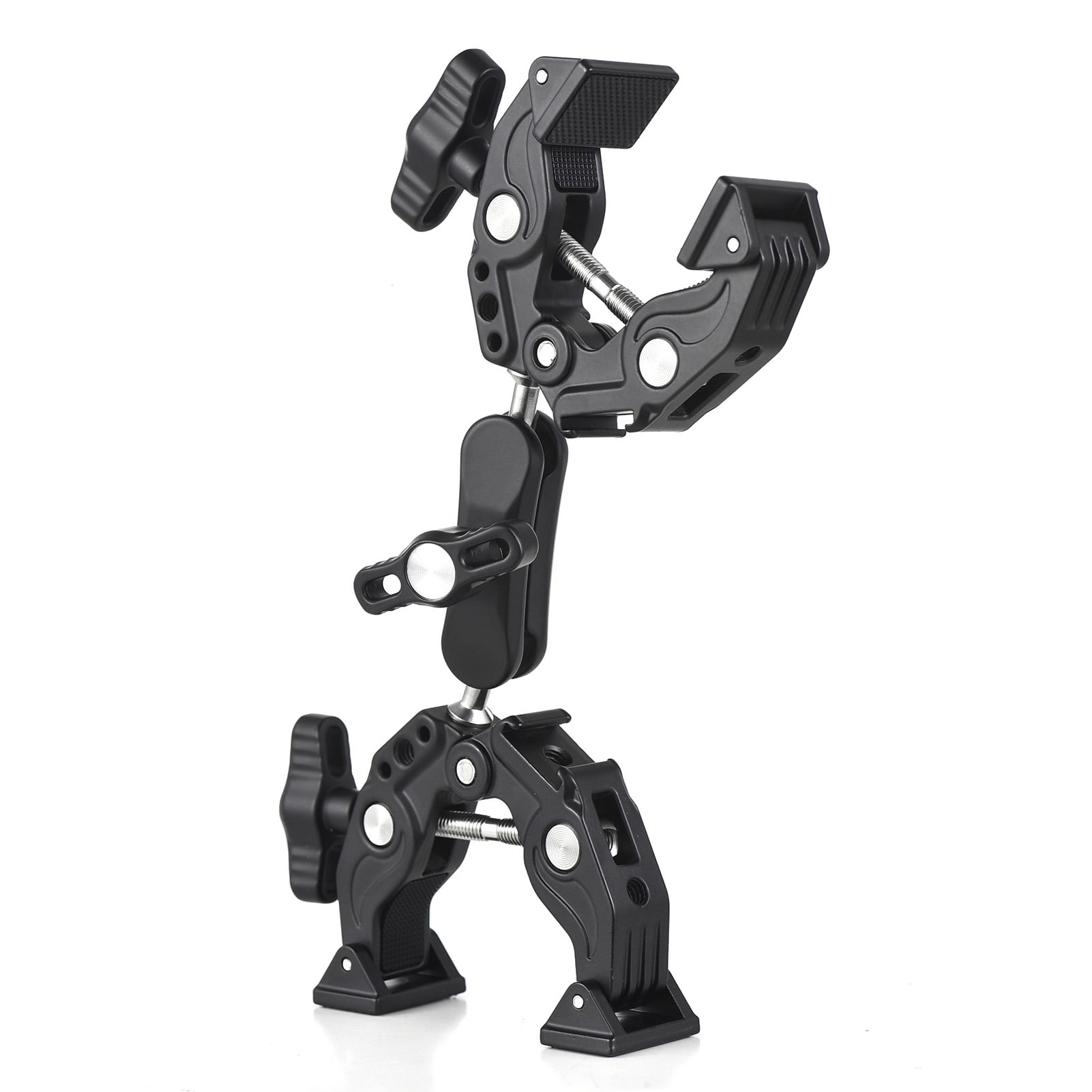 Super Clamp Mount Double Camera Clamp with Dual Ball Head Cold Shoes 1/ ...