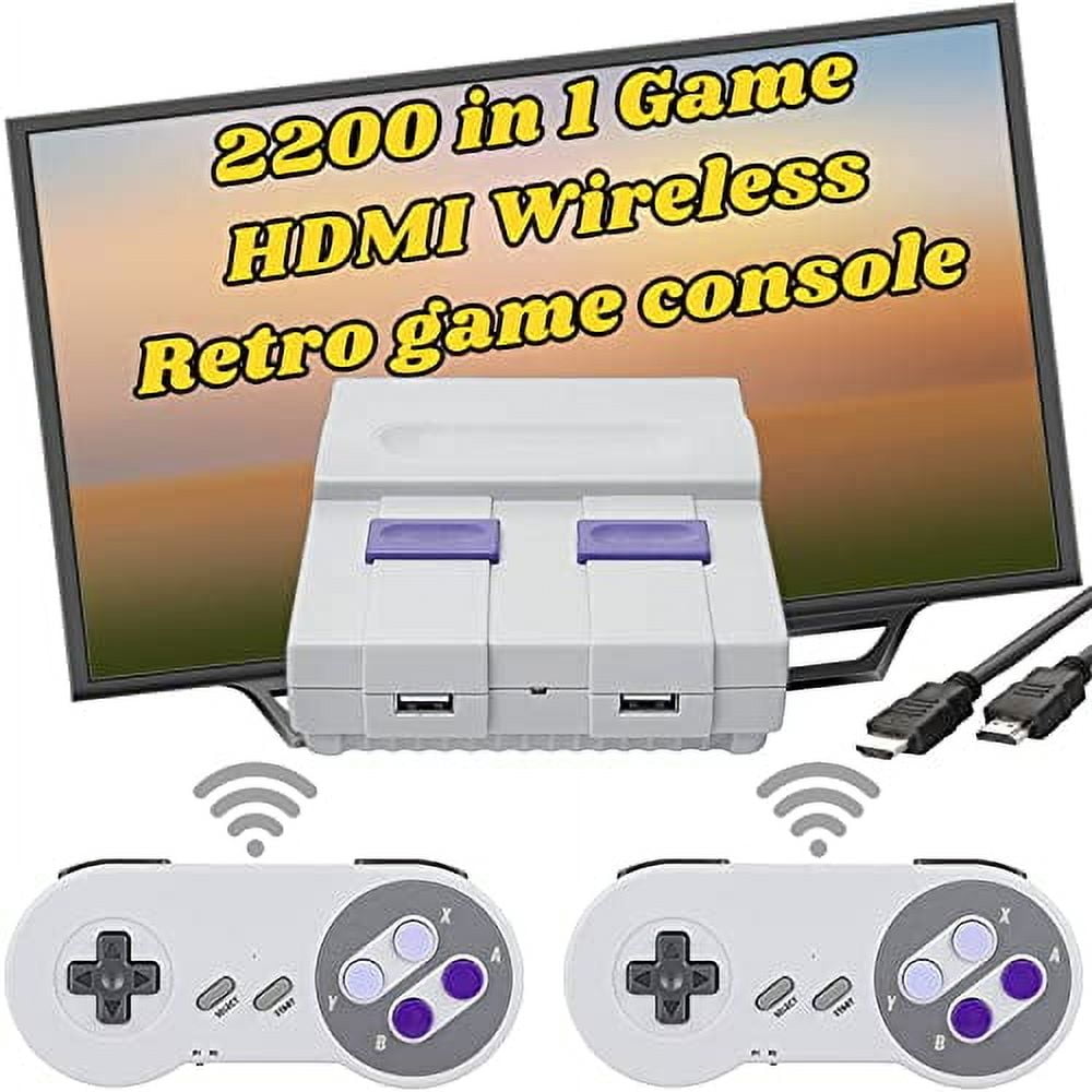 Super Classic Retro Game Console,4K HD HDMI Video Game System with Built in 2200+ Old School ...