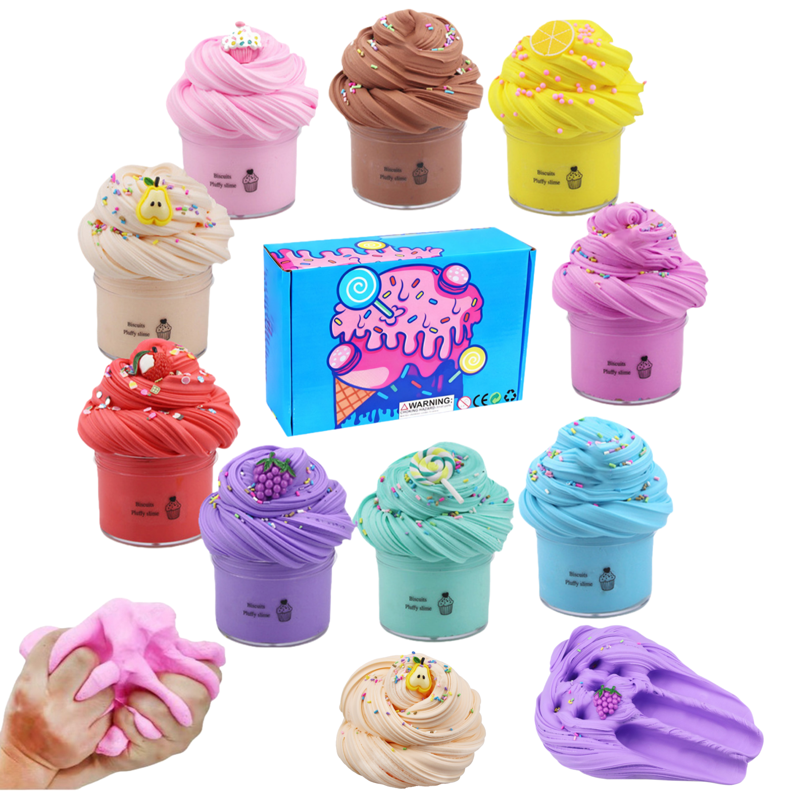 Super Clay Slime DIY Soft & Squishy Clay Scented Butter Slime Sensory ...