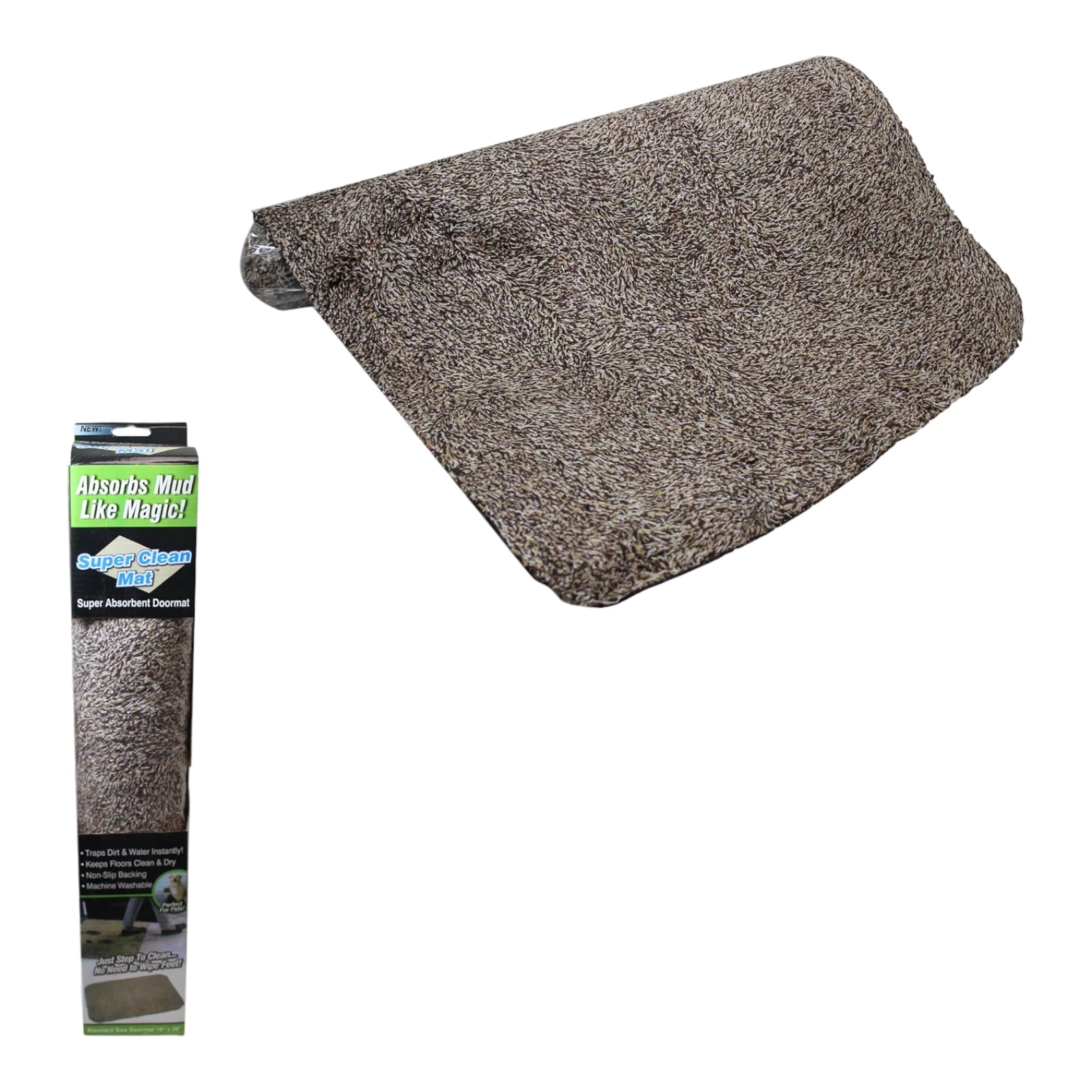 Super Clean Mat Super Absorbant Door Mat - 18" x 28"- Beige - Walmart.com