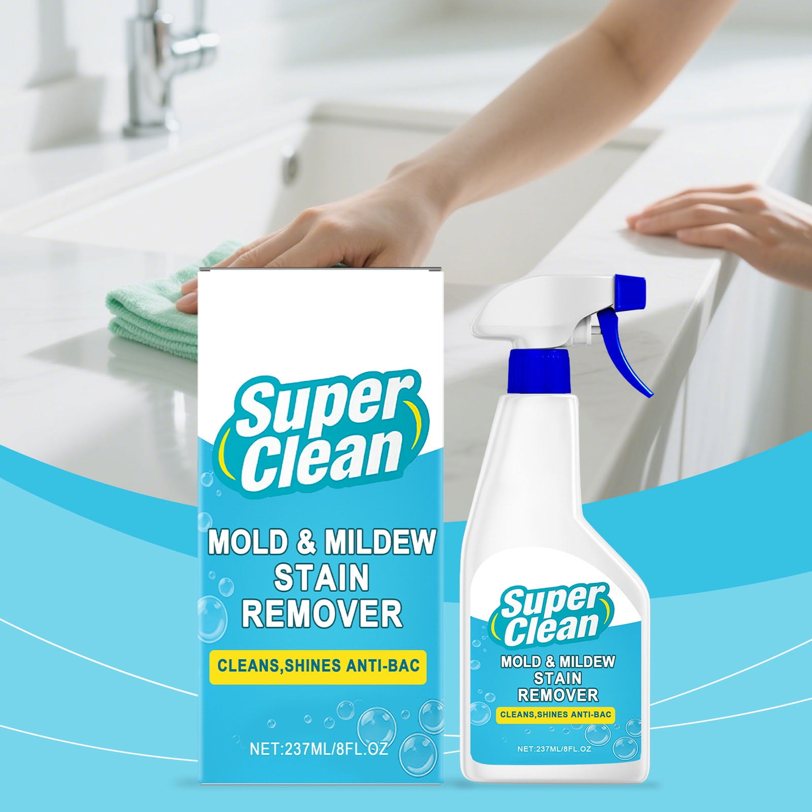 Super Clean Stain Remover Spray For Wall Tile And Kitchen Surface ...