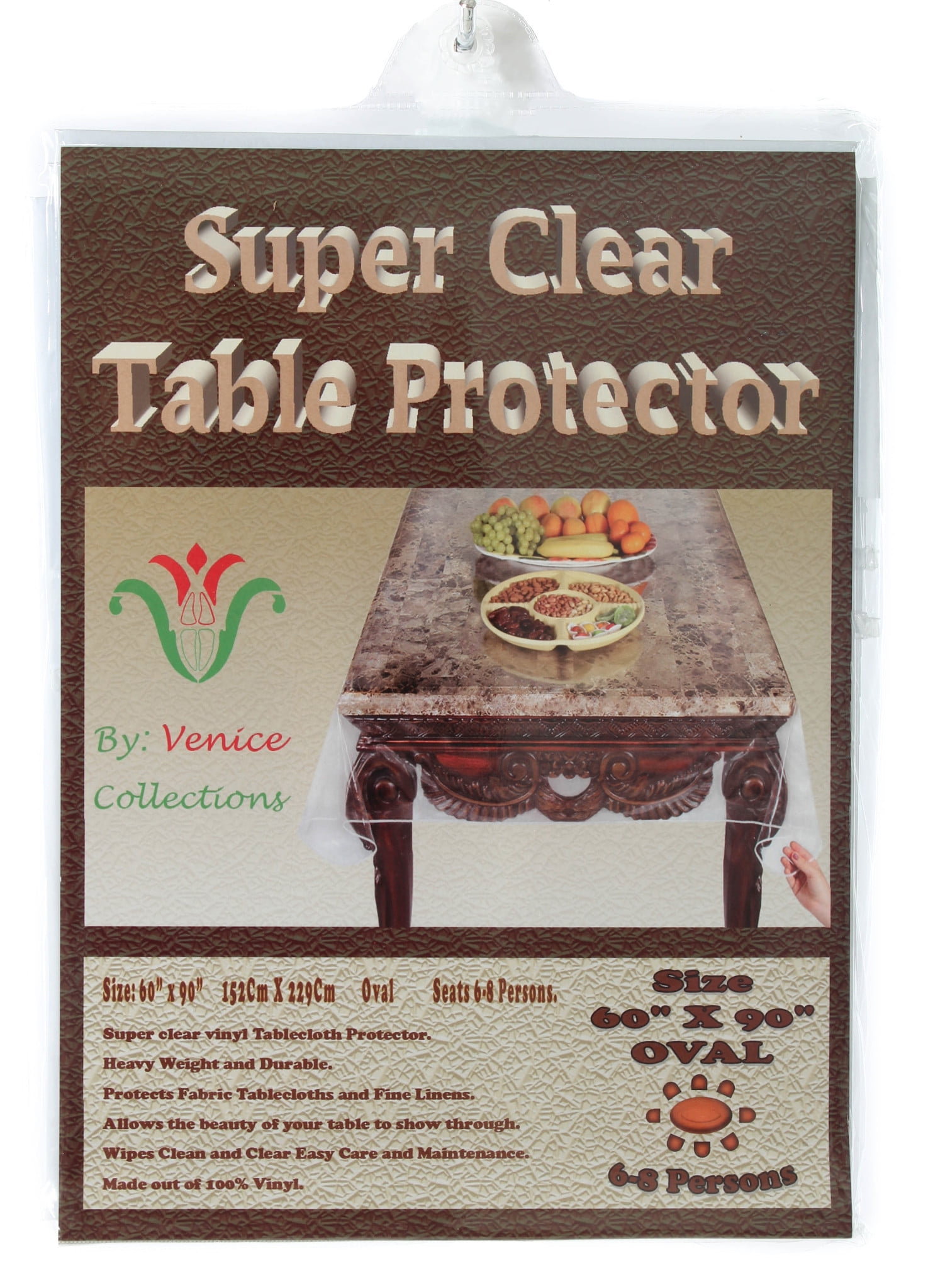 Super Clear Extra Heavy Duty, Durable 100% Vinyl Tablecloth protector ...