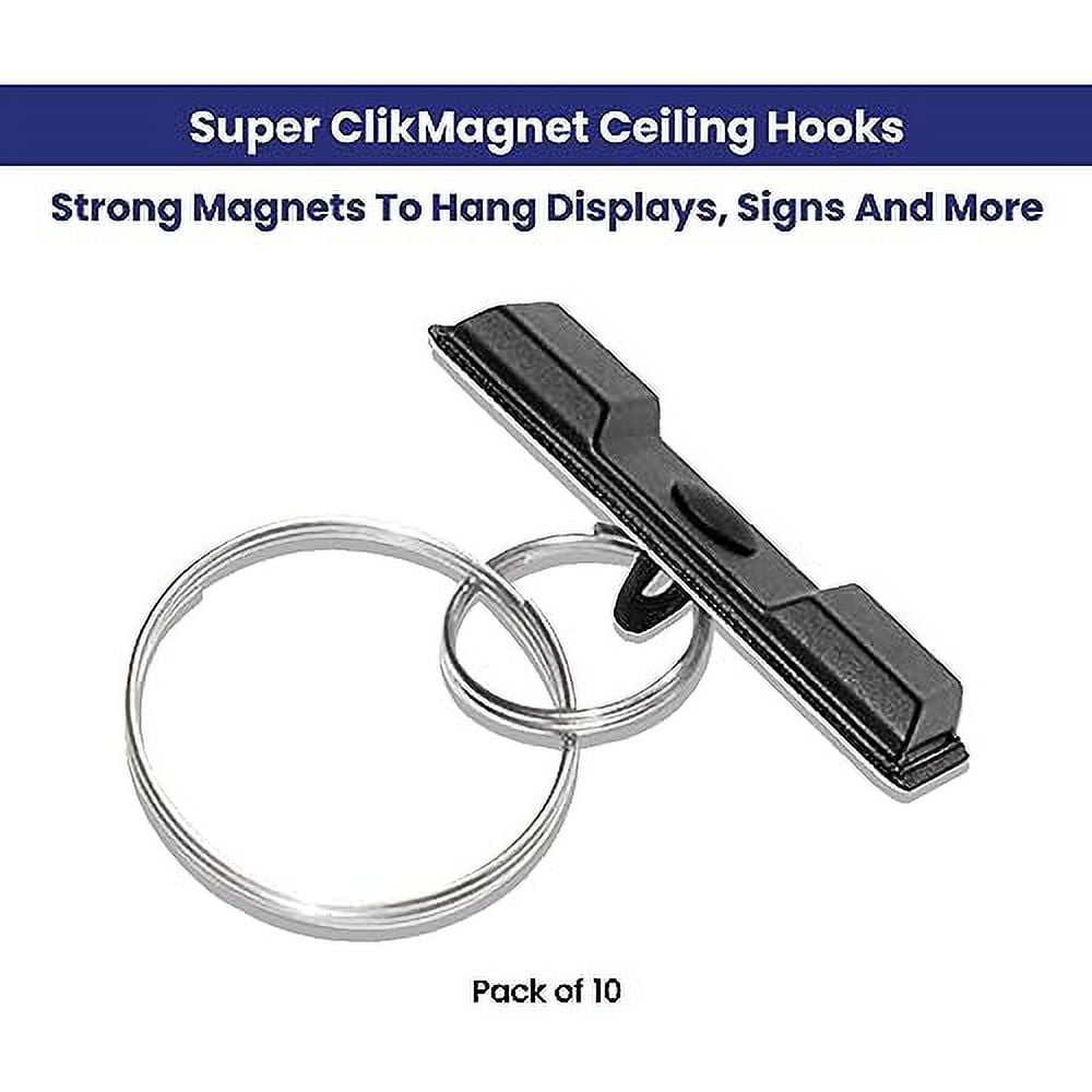 Super ClikMagnet Ceiling Hooks - Strong Magnets to Hang Displays, Signs ...