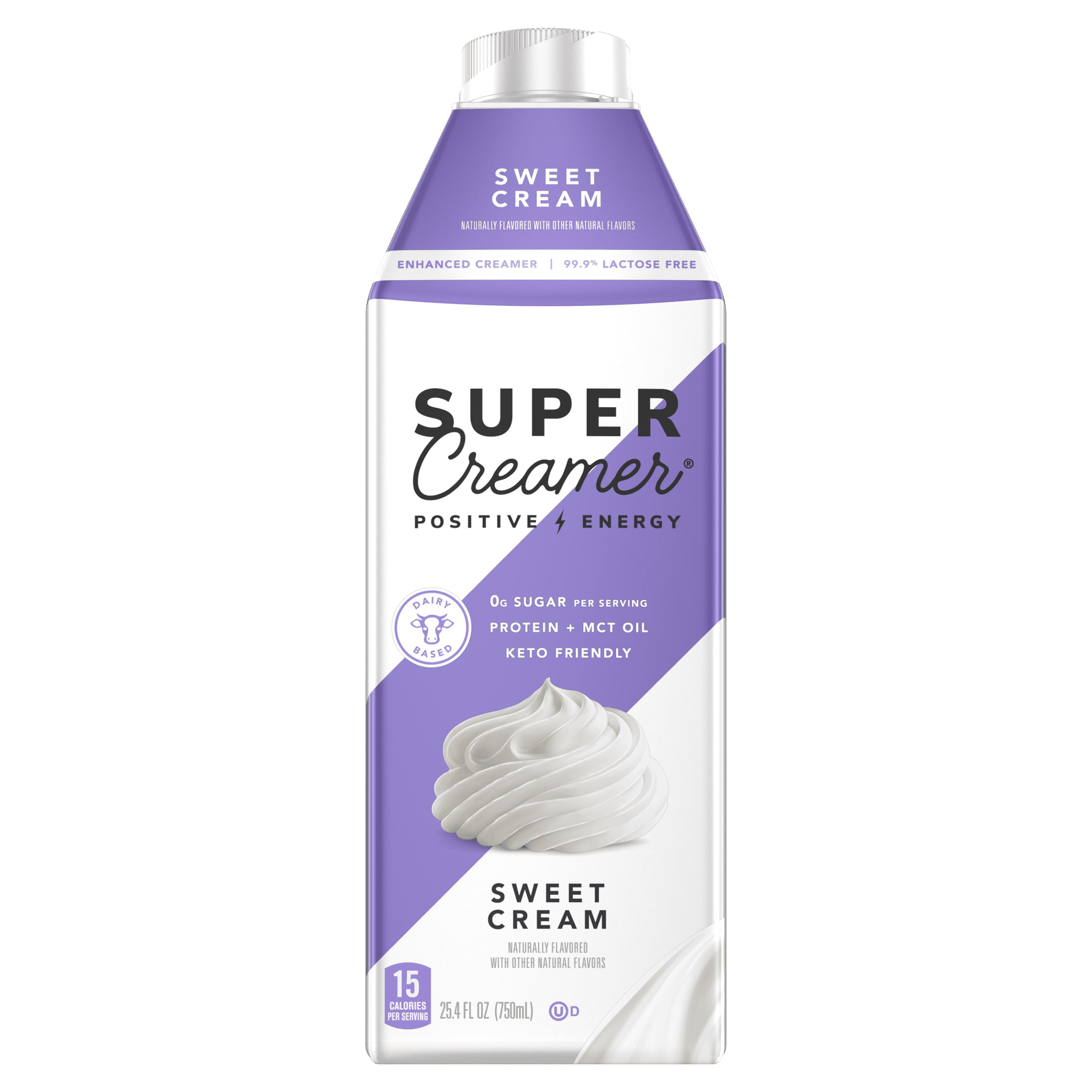 Super Coffee Creamer, Sweet Cream, Zero Sugar, Protein Packed, 25.4 fl ...