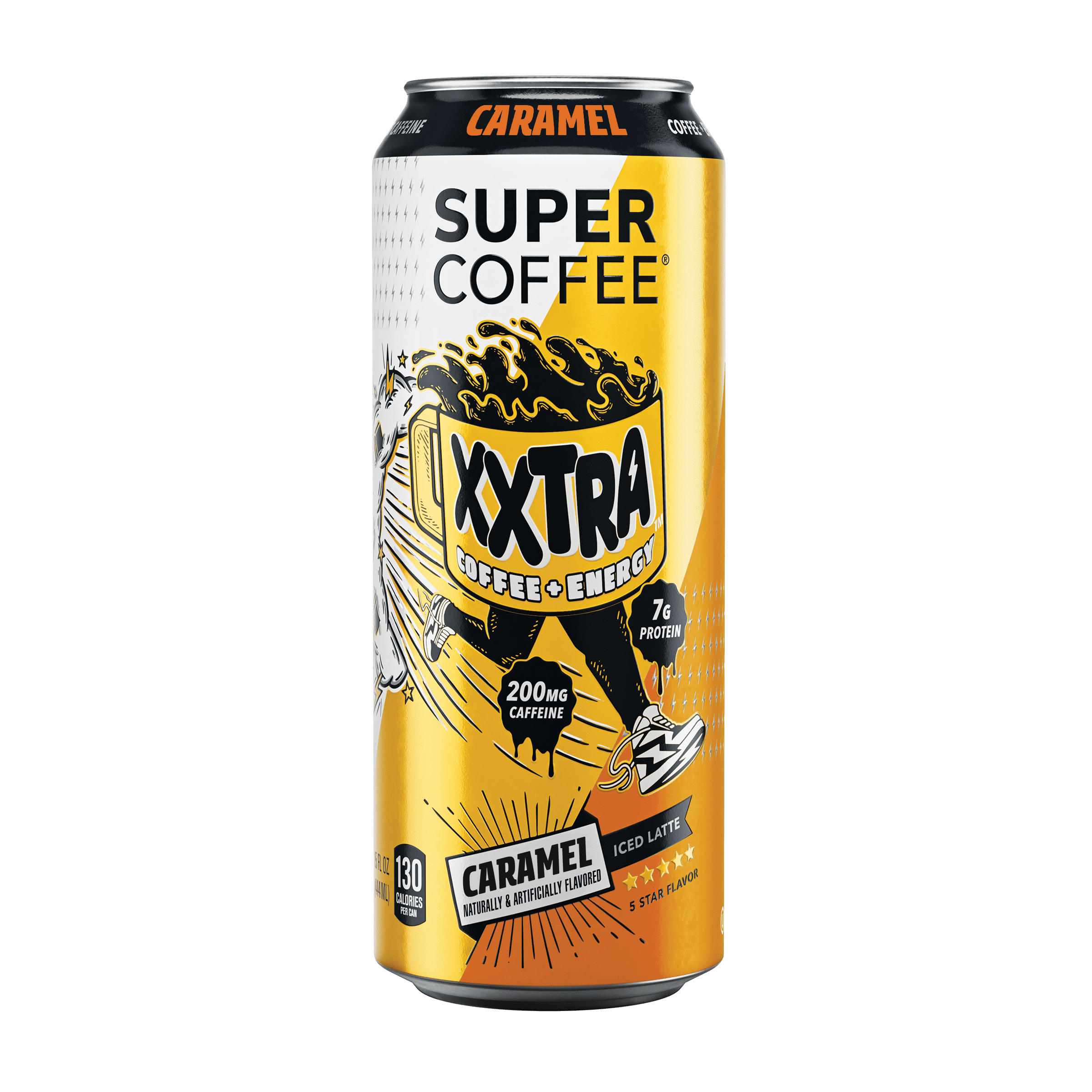 Super Coffee XXtra Caramel Single, 15oz, 200mg Caffeine, Cow Milk ...