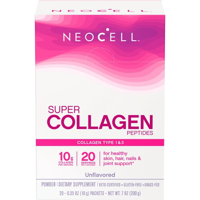 NeoCell Super Collagen Peptides, 20 Servings, 7 Oz, Grass Fed ...