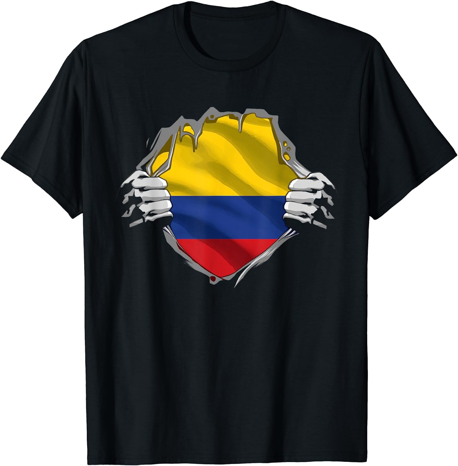 Super Colombian Heritage Proud Colombia Roots Flag T-Shirt Black 4X ...