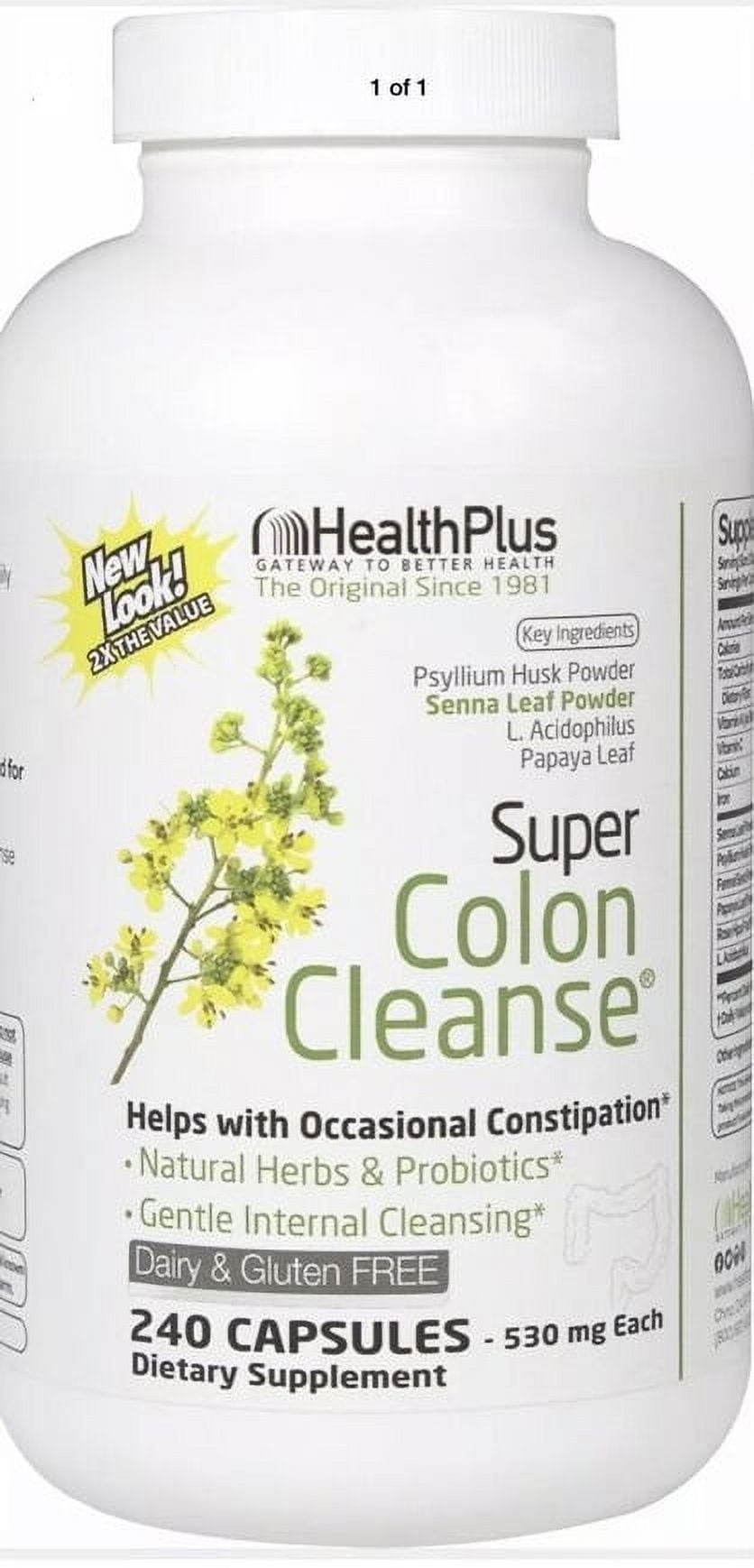 Super Colon Cleanse 500mg Detox Lose Weight 240 Capsules - Walmart.com