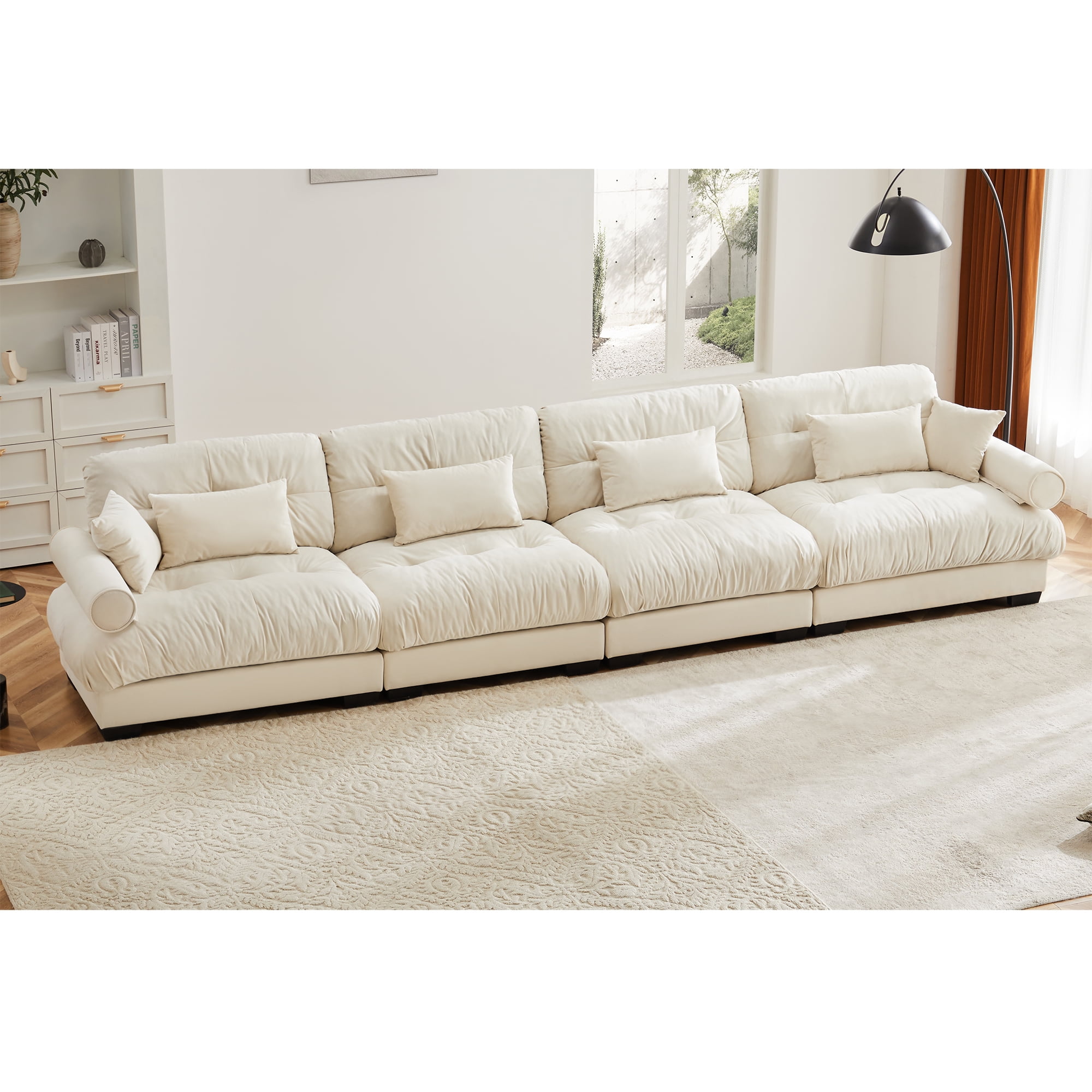 Super Comfort Oversized Modular Velvet Sectional Sofa Couch with ...