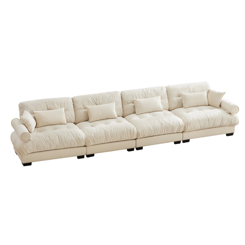 Super Comfort Oversized Modular Velvet Sectional Sofa Couch with ...