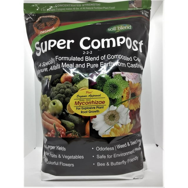 Soil Blend Super Compost with Myco, 8 lbs. Concentrated Fertilizer ...