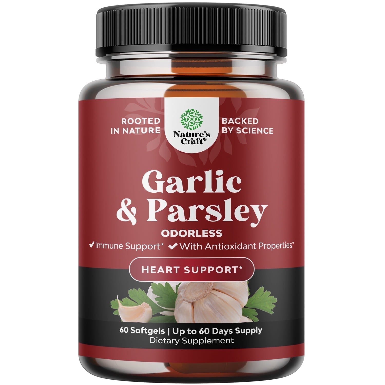 Odorless Garlic Supplement - Antioxidant, Immune & Heart Health Support ...