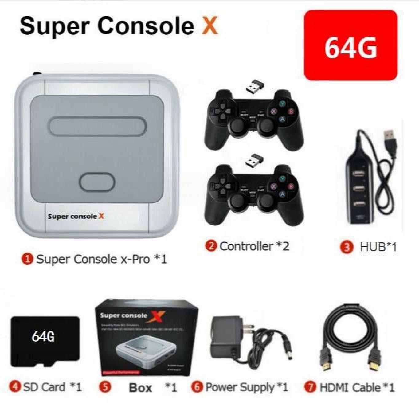 Super Console X 256G, Retro Video Game Consoles Built in 50,000+ Classic Games,Game System for ...