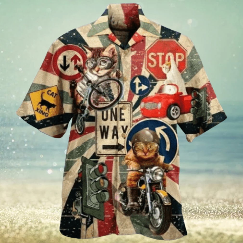 Super Cool Driving Cat Hawaiian Shirt - Walmart.com