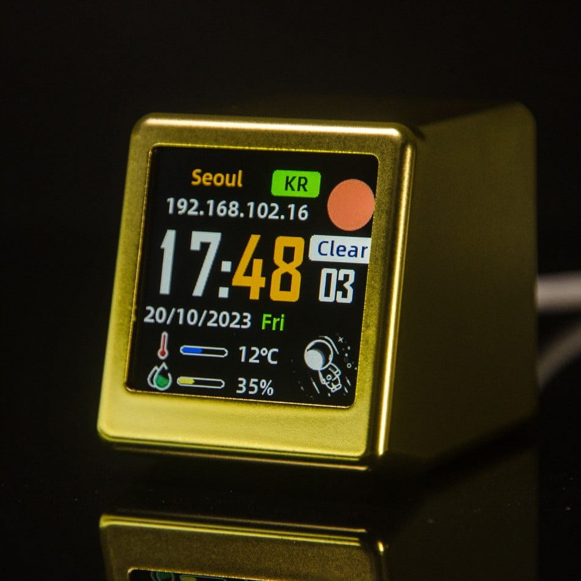 Super Cool Mini Wifi Desktop Weather Digital Clock Station with Ips Lcd ...