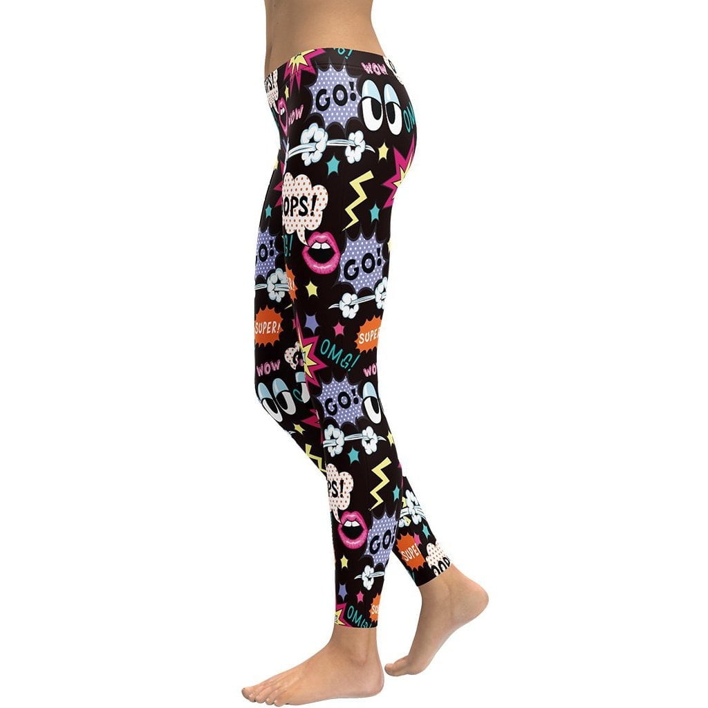 Super Cool Pop Art Leggings Size: XS for Women | FIERCEPULSE - Walmart.com