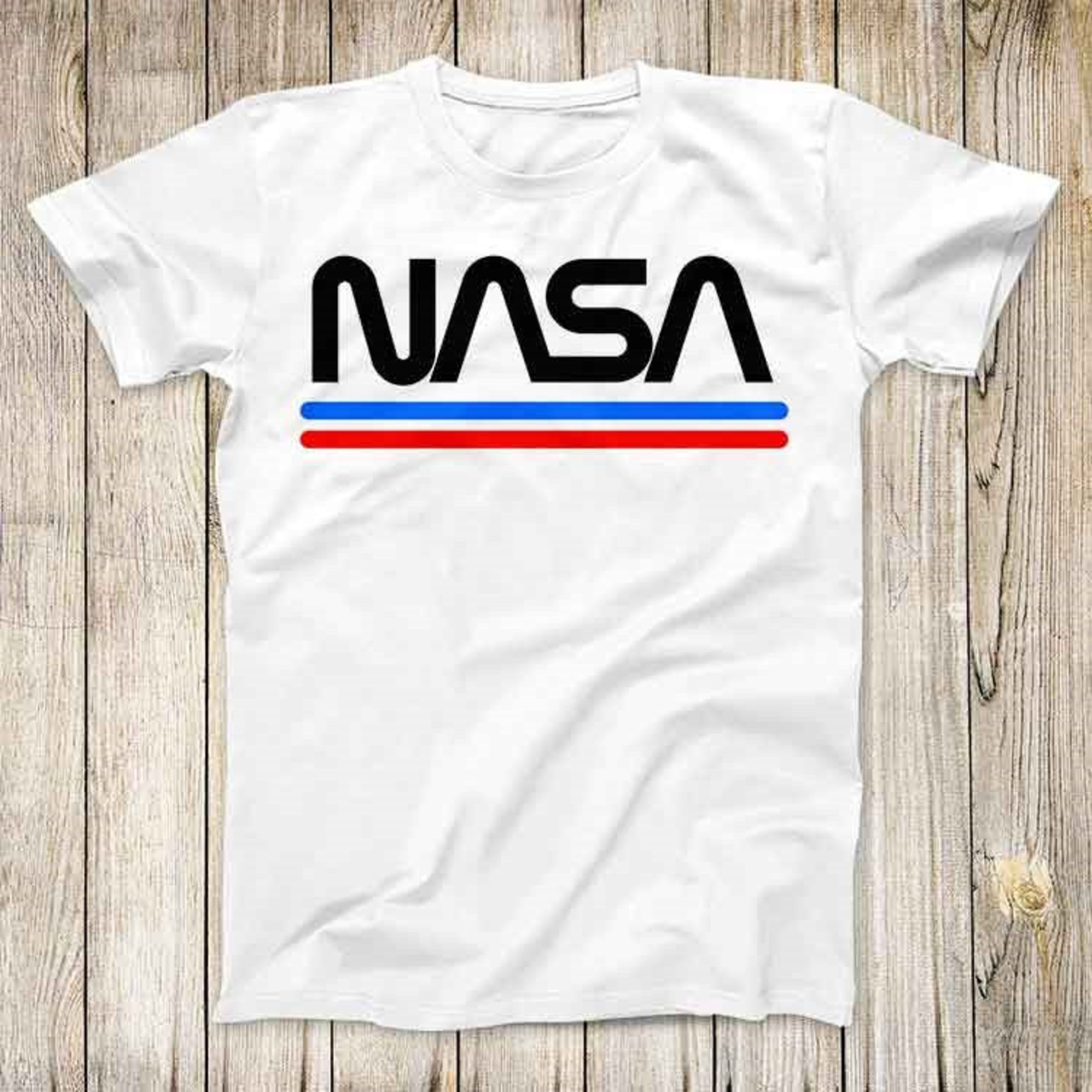Super Cool Simple Nasa Logo Space Fashion Design Tee 80s Retro Top Best ...