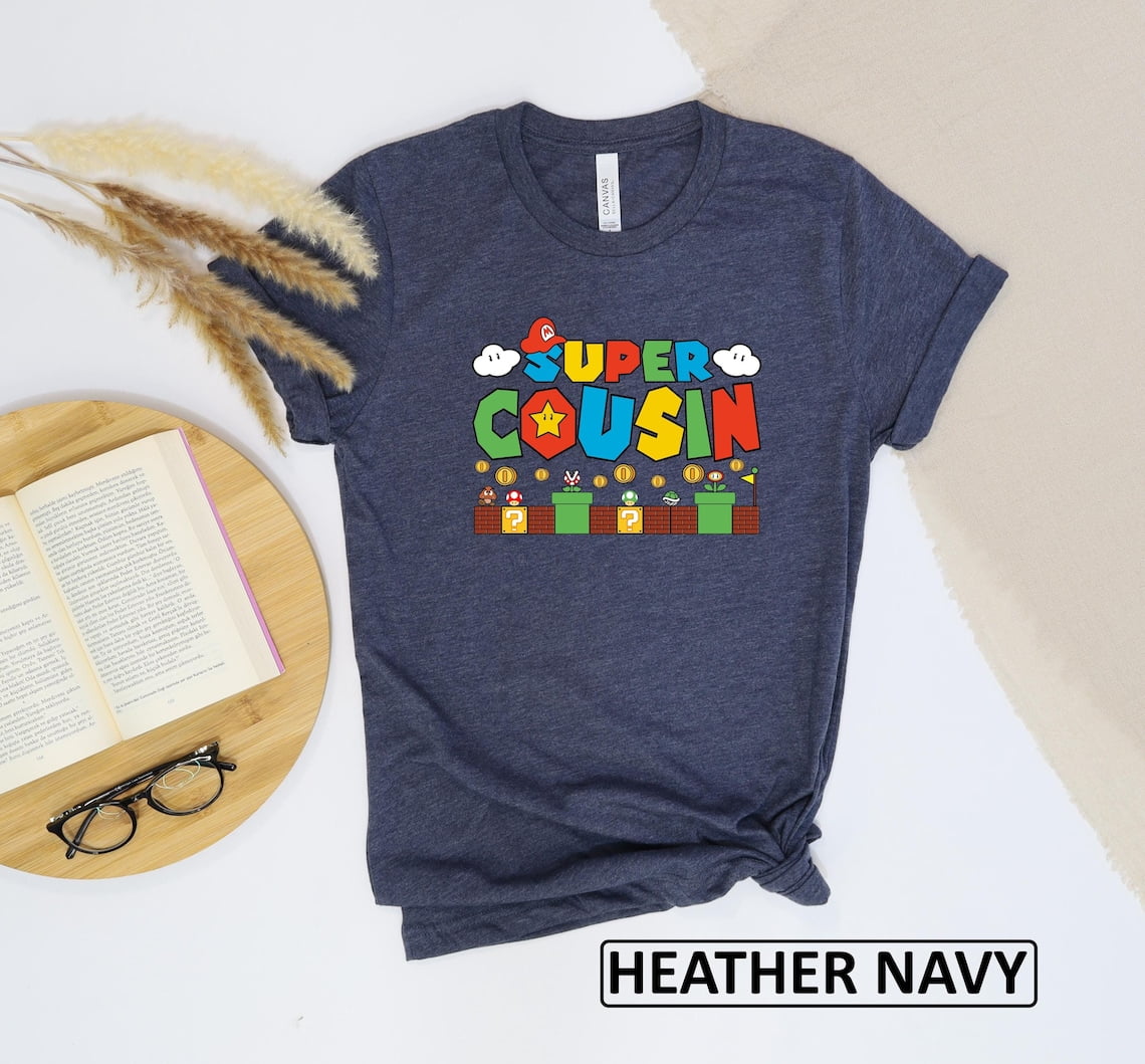Super Cousin Tshirt, Super Hero Cousin Crew Shirt, Super Mario Cousin ...