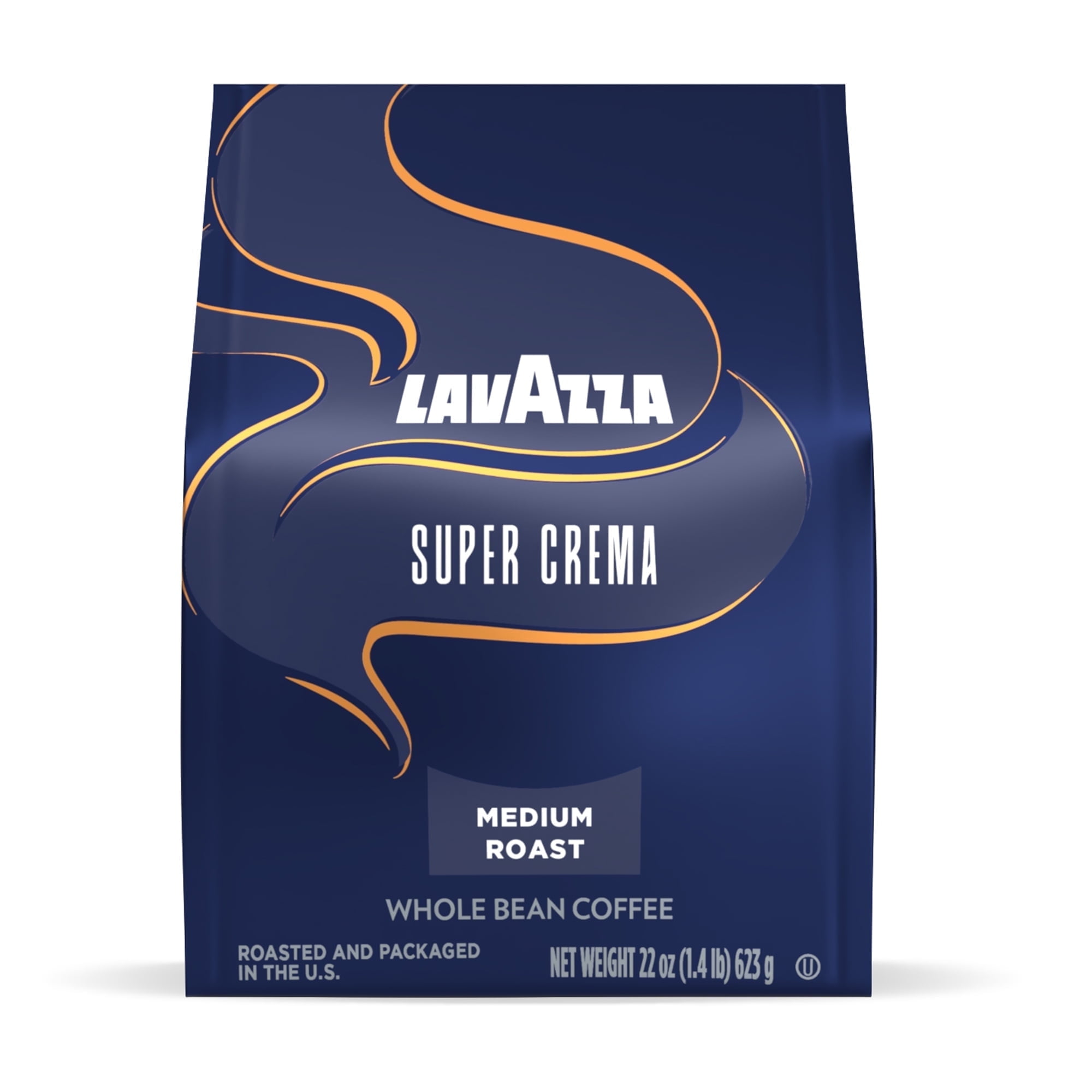 Lavazza Super Crema Whole Bean Coffee, Medium Roast, Arabica and ...