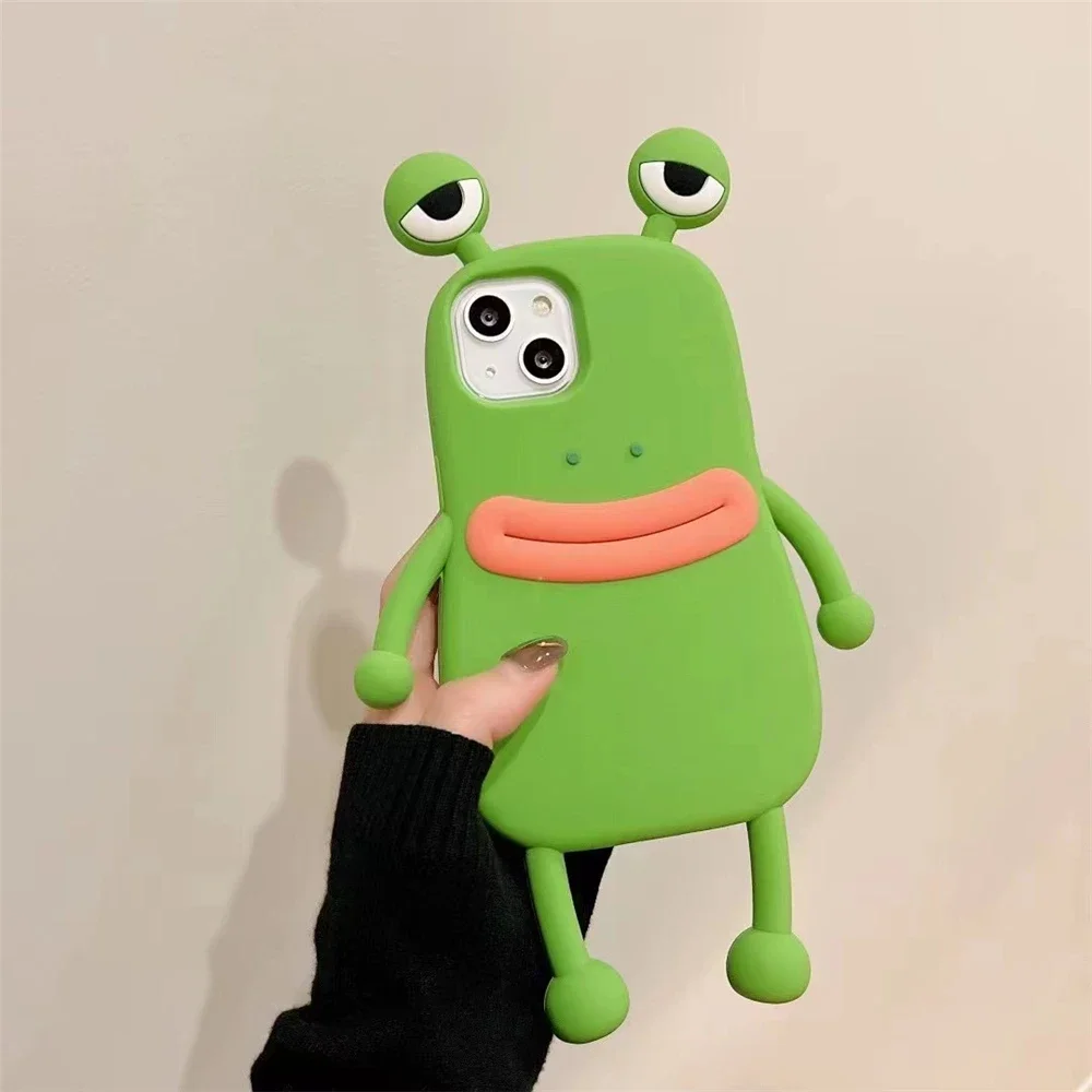 Super Cute 3D Long Legs Sausage Mouth Frog Silicon Case For iphone ...
